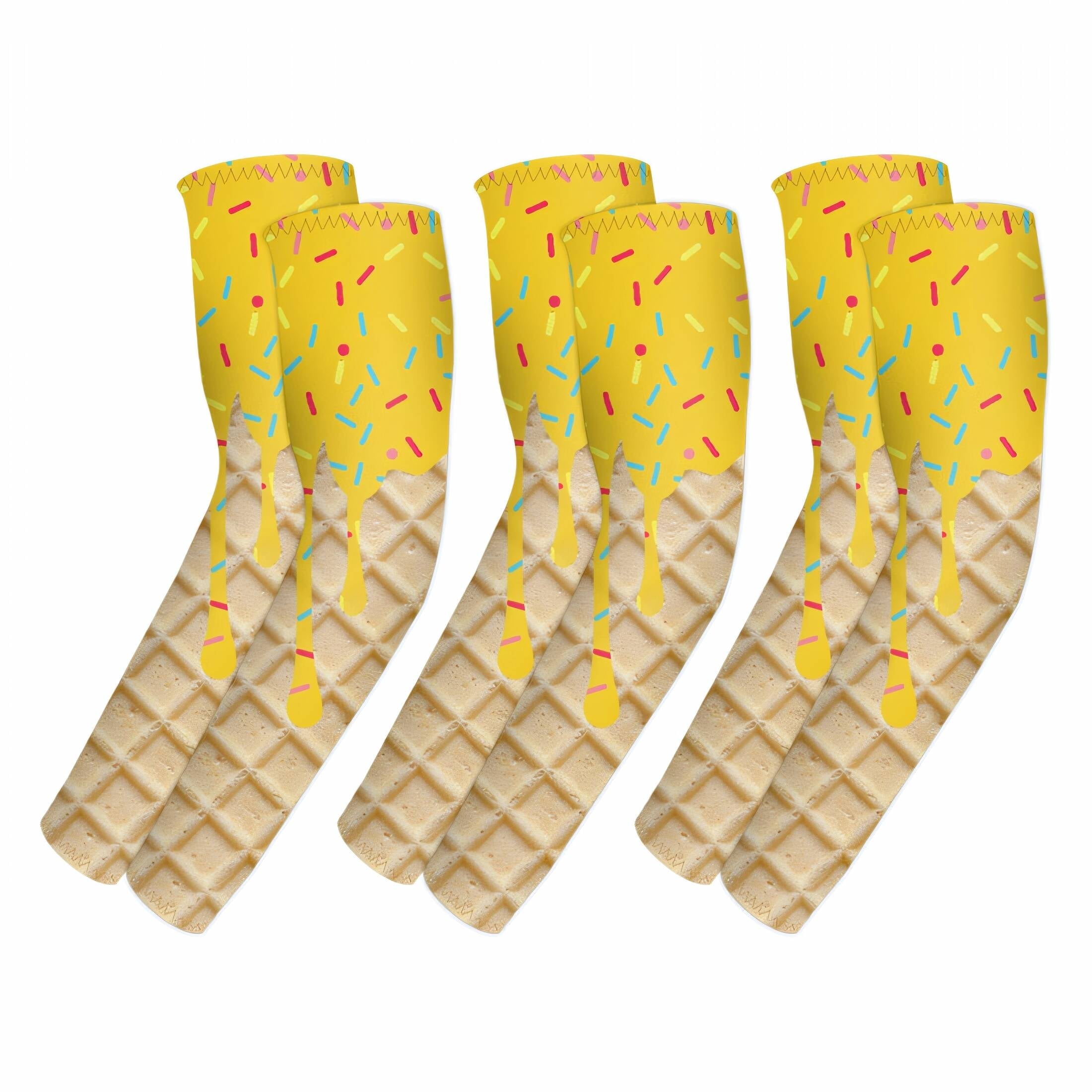 TELOLY 3Pairs Arm Sleeves,Ice Coolness UPF50+ Polyester Arm Sleeves ...