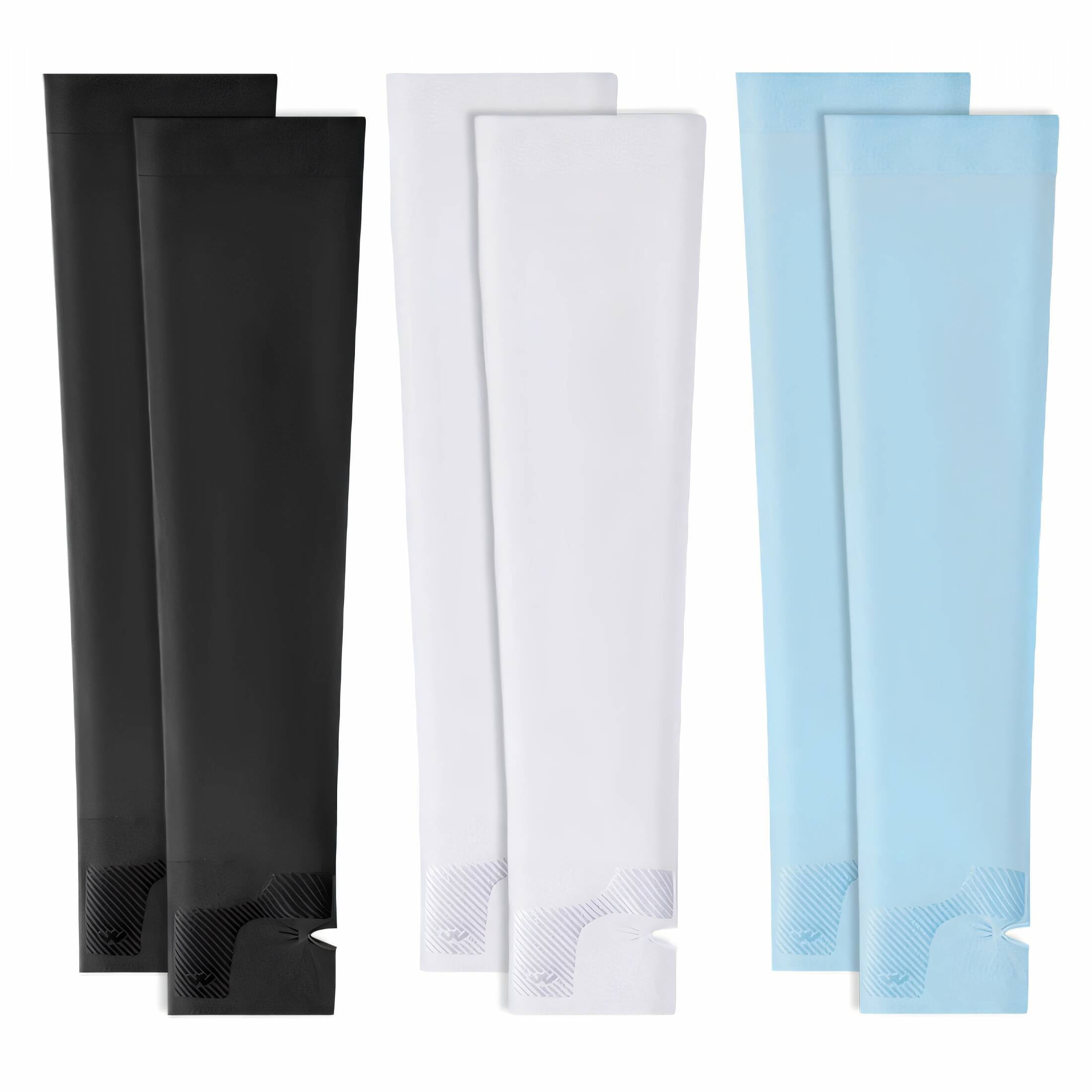 TELOLY 3Pairs Arm Sleeves,UV Resistant UPF50+ Nylon Arm Sleeves for ...