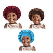 2Pcs Pink Baby Bonnet, Newborn Sleeping Cap Accessories, Infant Satin ...