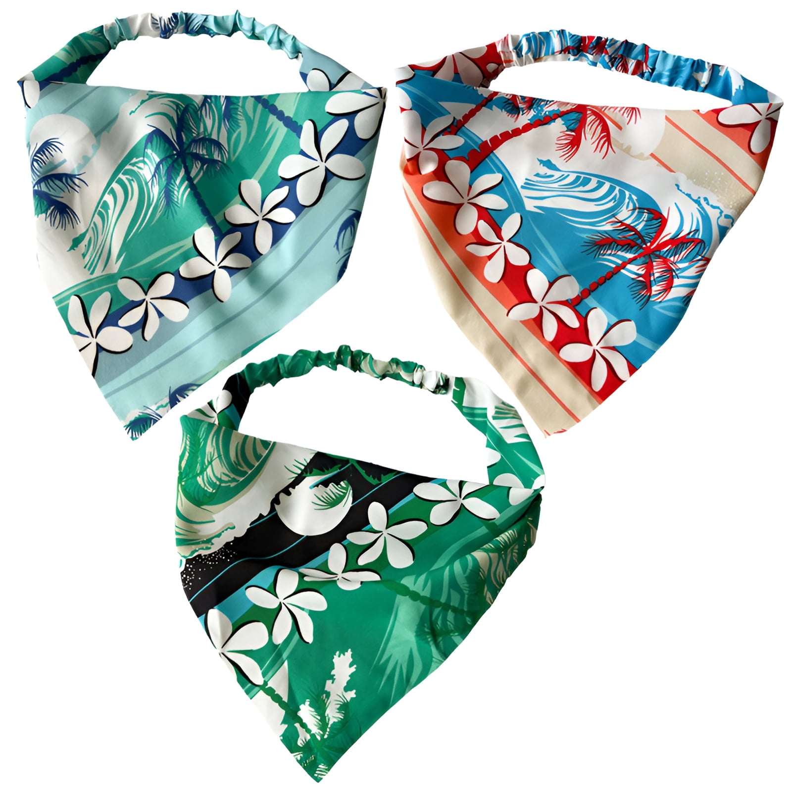 TELOLY 3Pcs Bandanas for Women,Vacation Style Polyester Bandana,Elastic ...