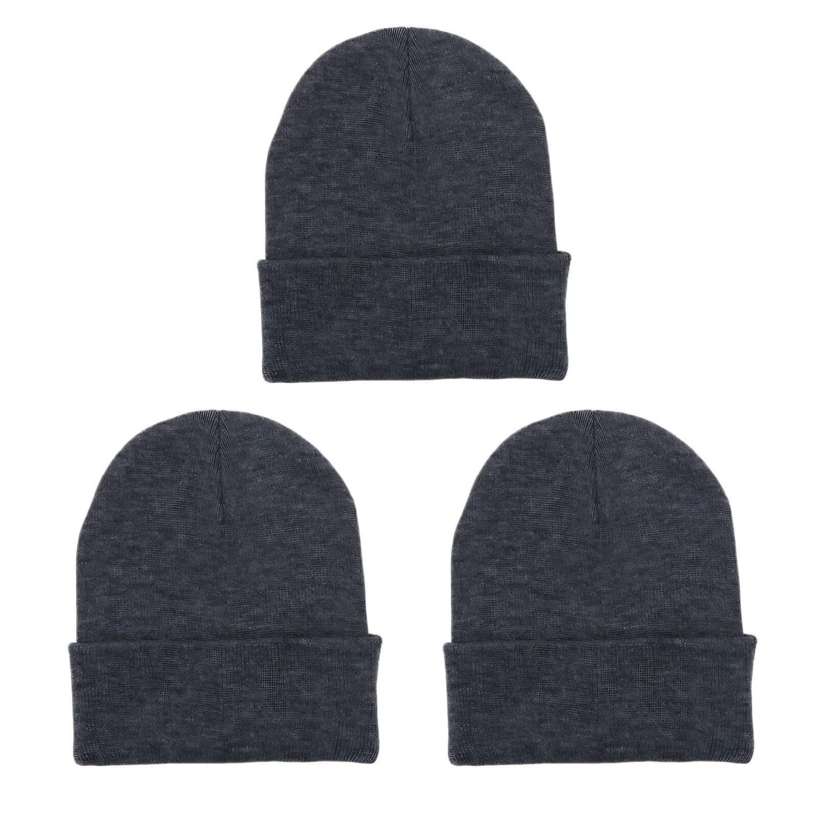 TELOLY 3Pcs Hats for Men,Acrylic Beanies,Easy to Match Men Hats,Grey ...