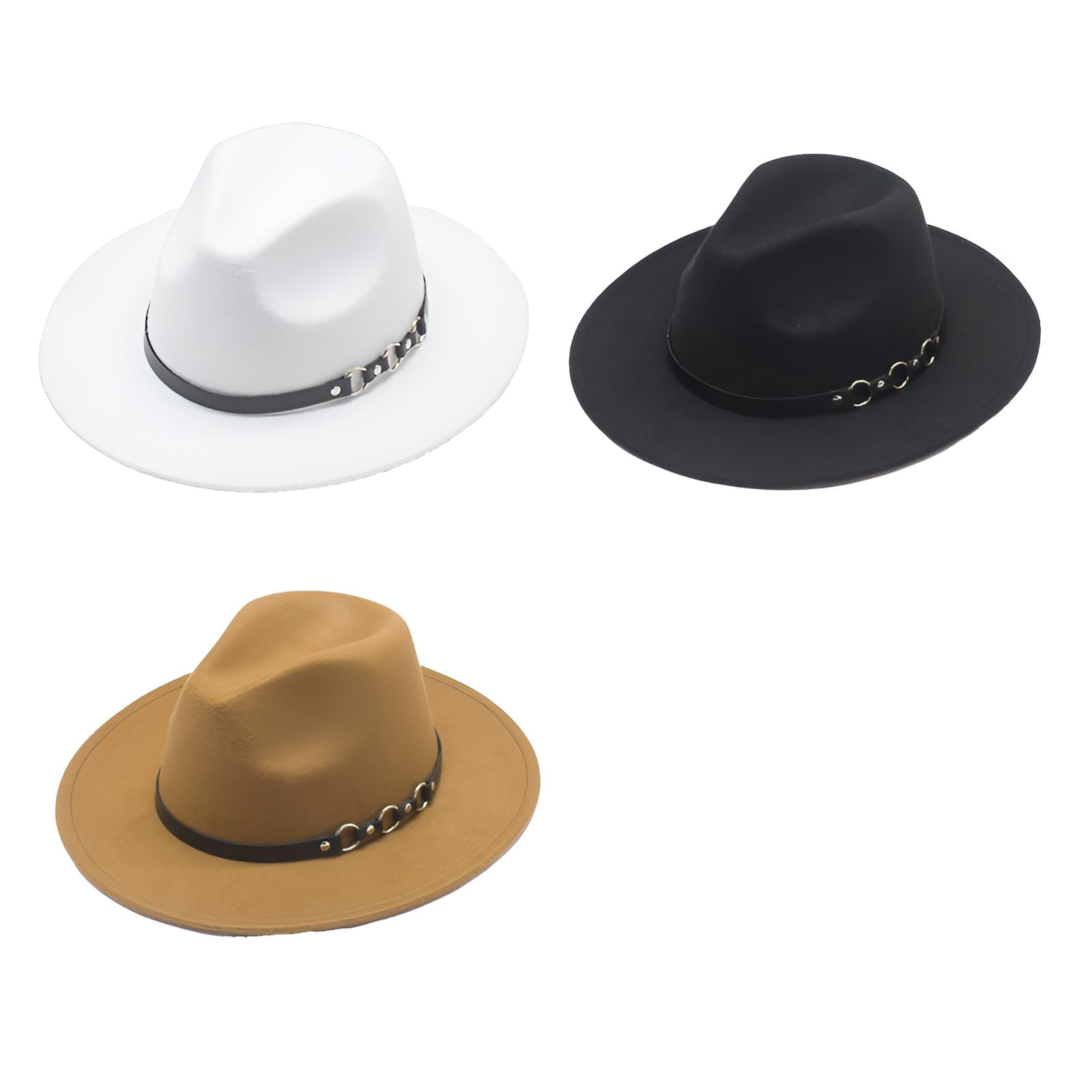 TELOLY 3Pcs Cowboy Hats,High-End Fashion Design Cowgirl Hats Women ...