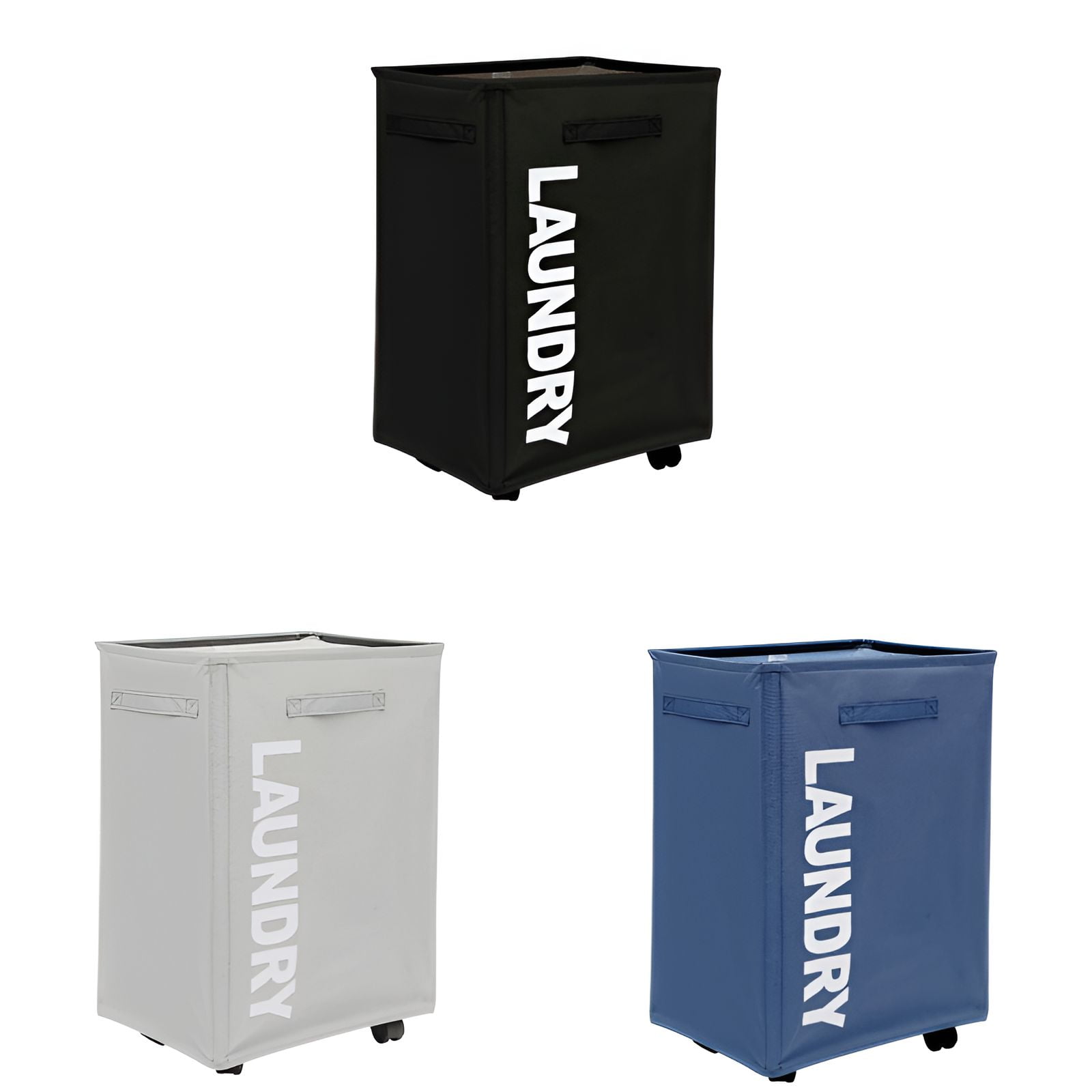 TELOLY 3Pcs Laundry Basket Multi-Functional Storage Design Laundry ...