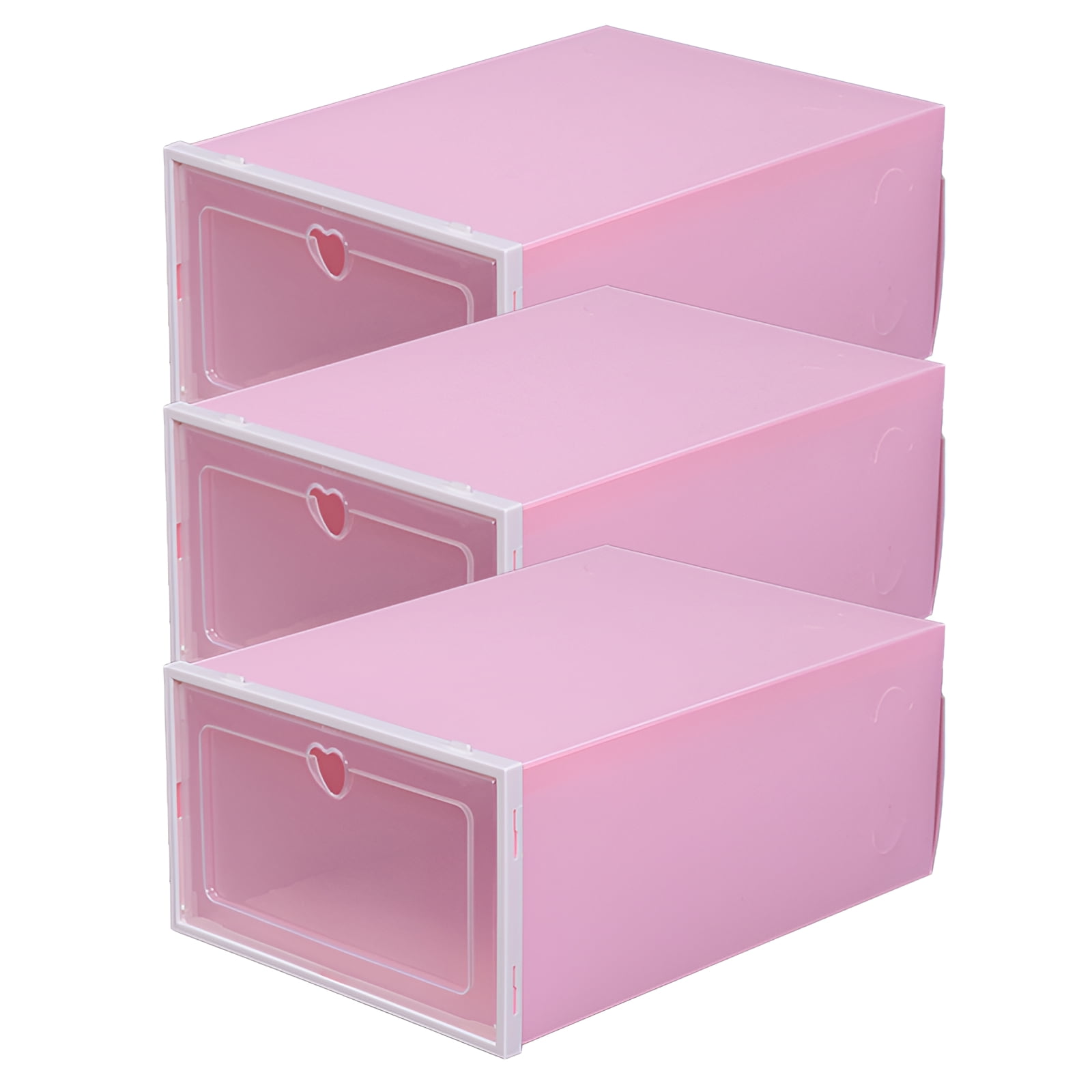 TELOLY 3Pcs Shoe Boxes,Plastics Shoe Box Organizer,Transparent Door ...