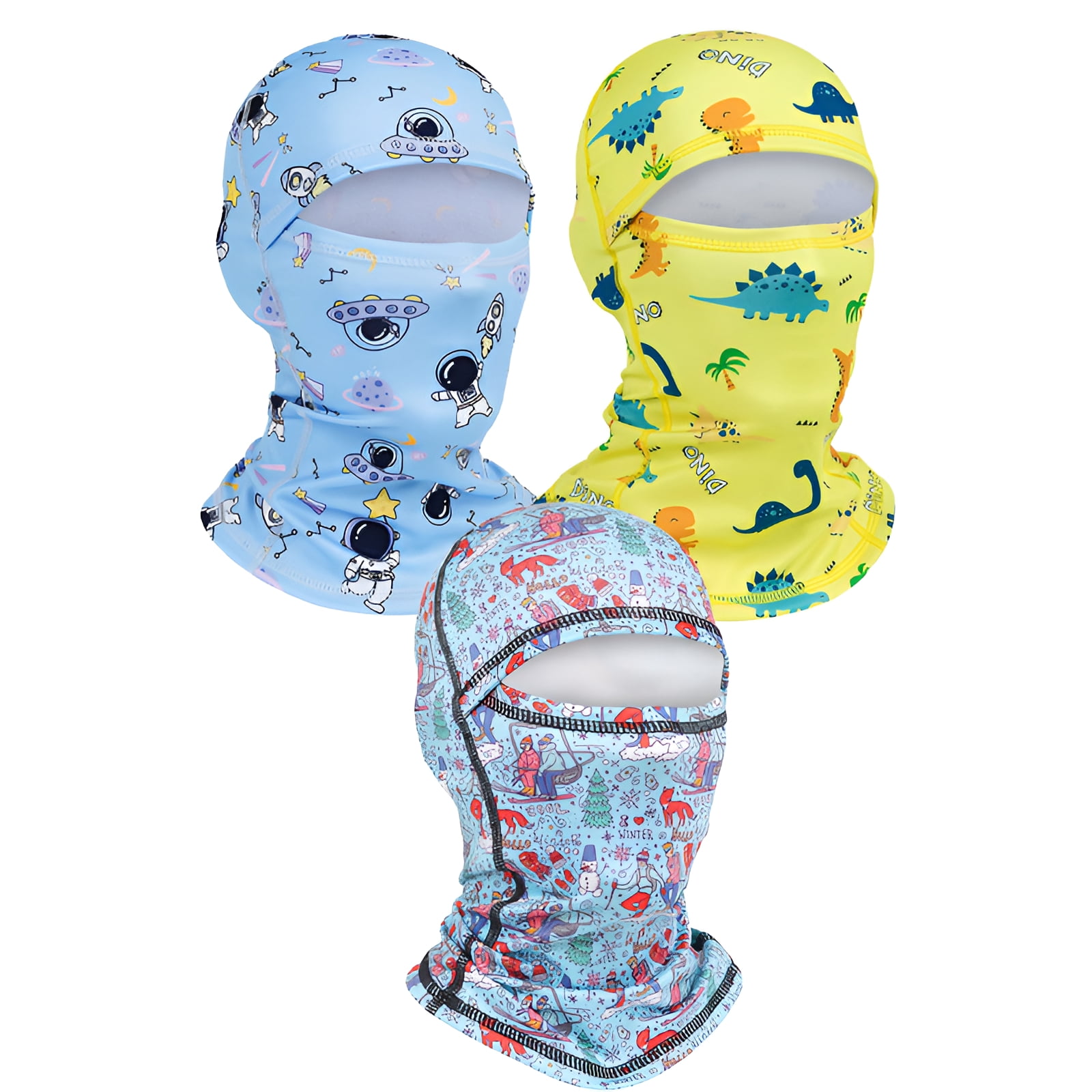 TELOLY 3Pcs Ski Mask Cold-Resistant Material Thermal Ski Masks Anti ...