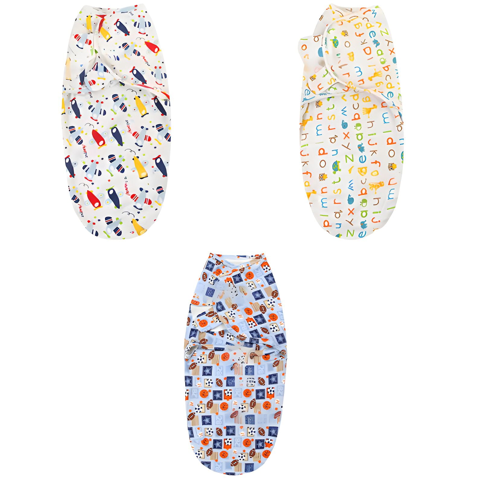 TELOLY 3Pcs Sleep Sack,Adjustable Wrap Design Swaddles for Newborns ...