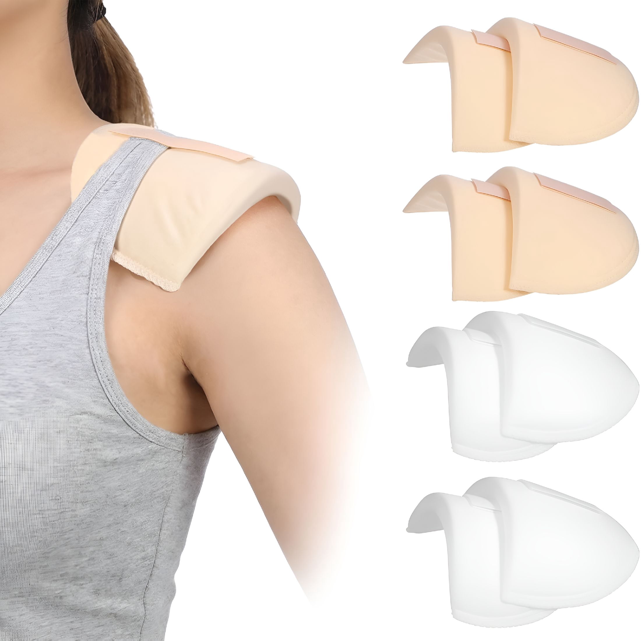 TELOLY 4 Pairs Shoulder Pads for Womens Clothing 15mm Thick Foam ...