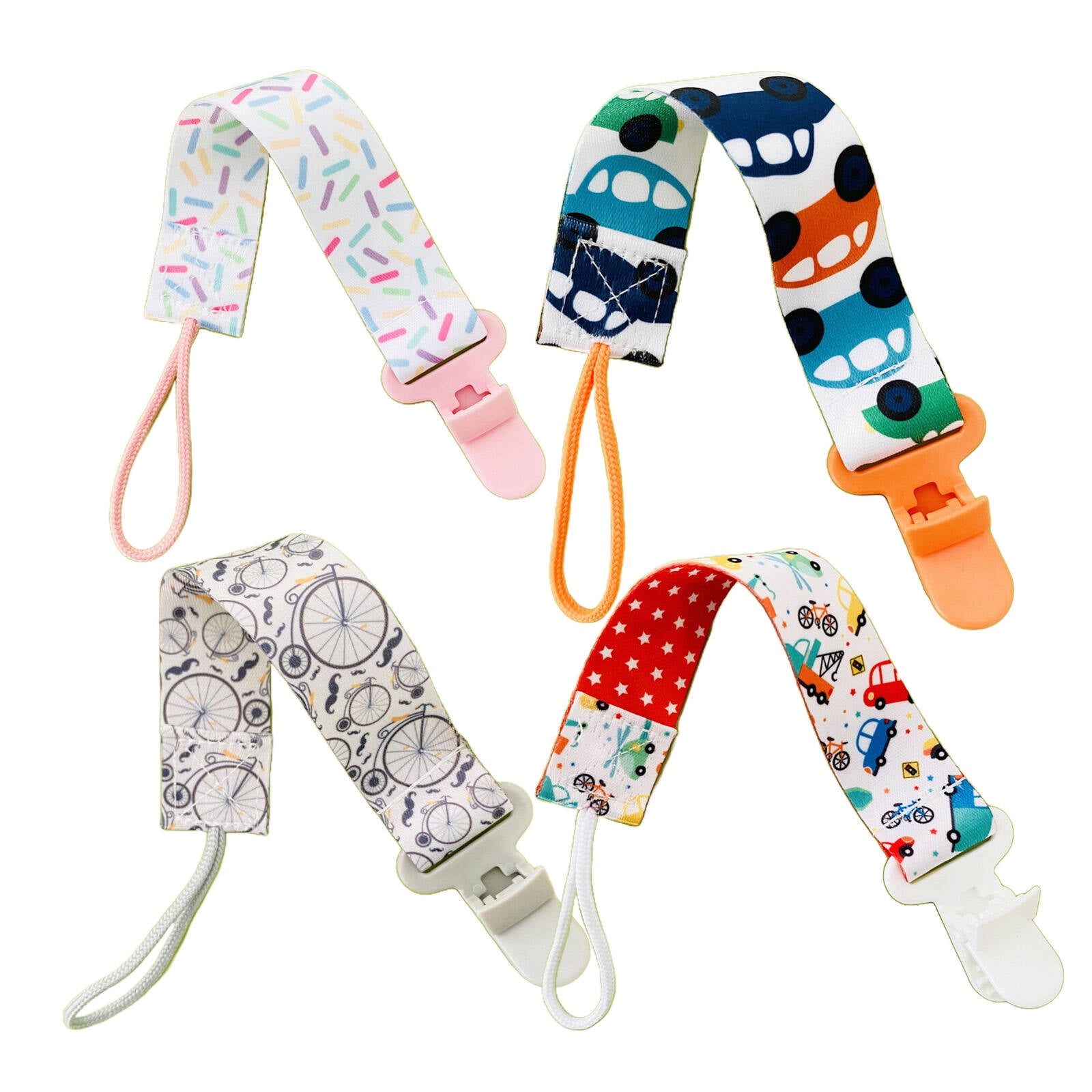 TELOLY 4 Pcs Pacifier Clip Easy to Clean Design Pacifier Moderate ...