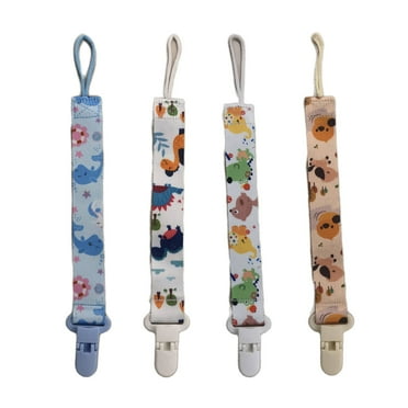 TELOLY 2 Pcs Pacifier Clip Double-Sided Pattern Pacifier Holder ...