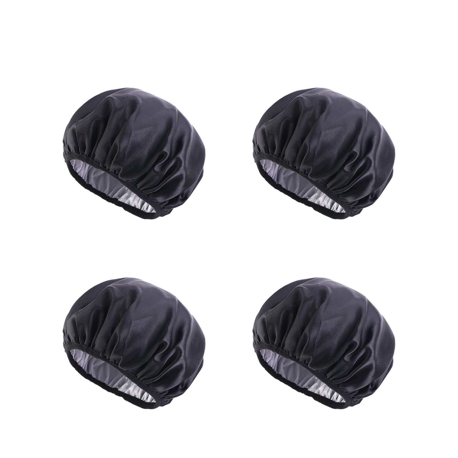 TELOLY 4 Pcs Shower Cap,Women Double-Layer Waterproof Shower Caps ...