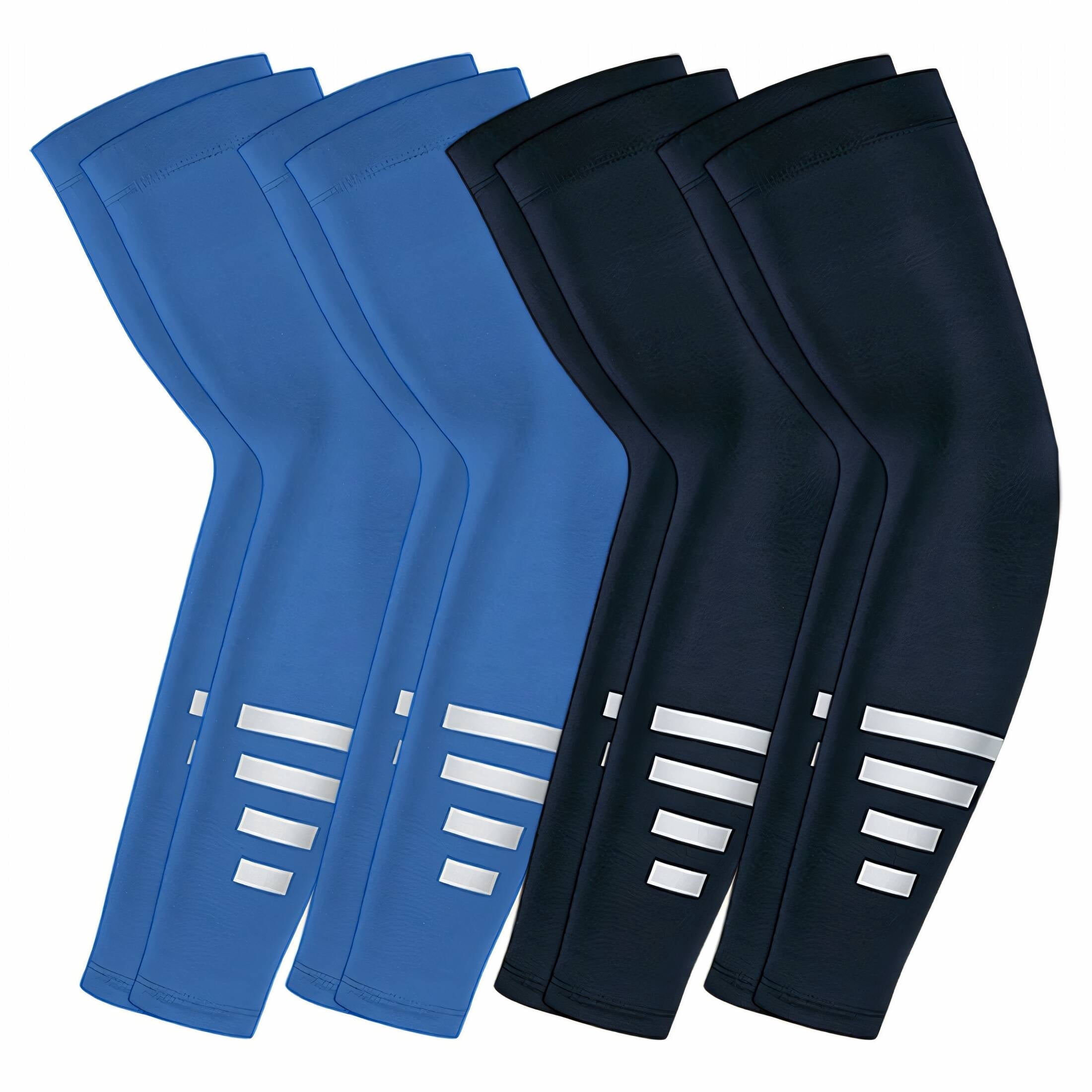 TELOLY 4Pairs Arm Sleeves,Arm Comfort Feel UPF50+ Polyester Arm Sleeves ...