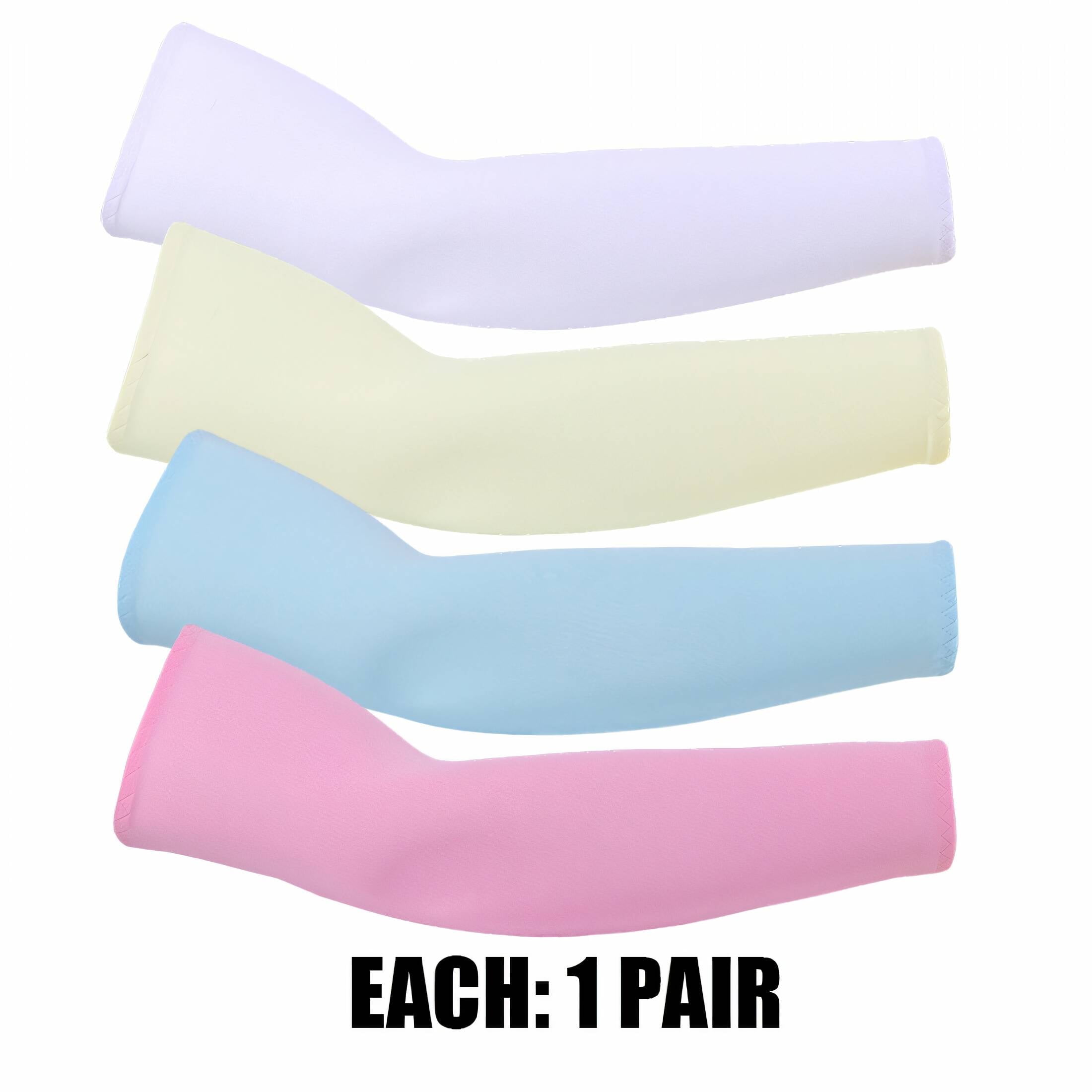 TELOLY 4Pairs Arm Sleeves,Soft Texture UPF50+ Polyester Arm Sleeves for ...