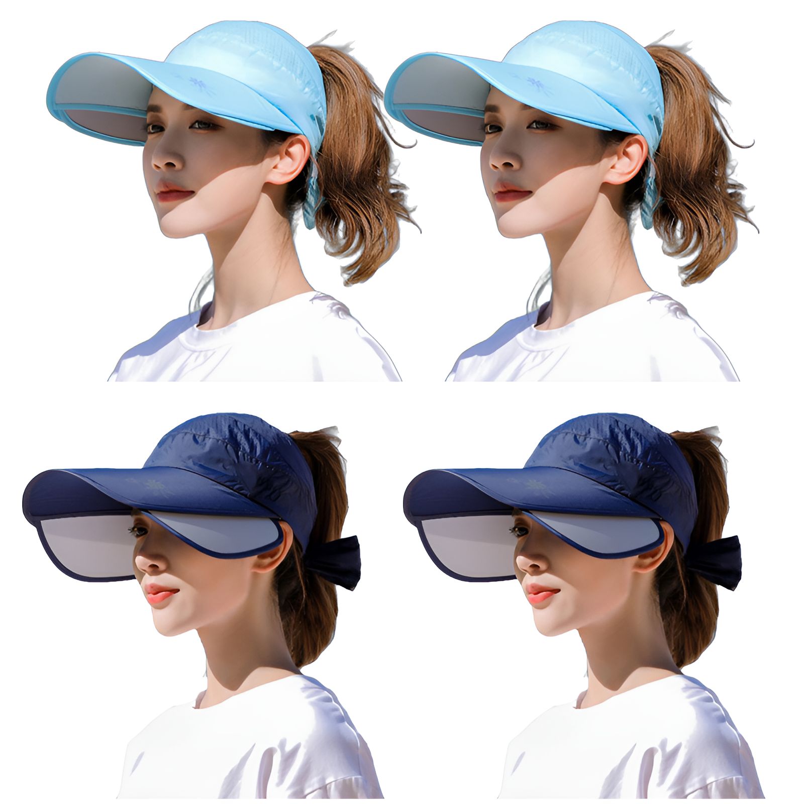 TELOLY 4Pcs Bucket Hats for Woman,Face Protection Feature Womens Hats ...