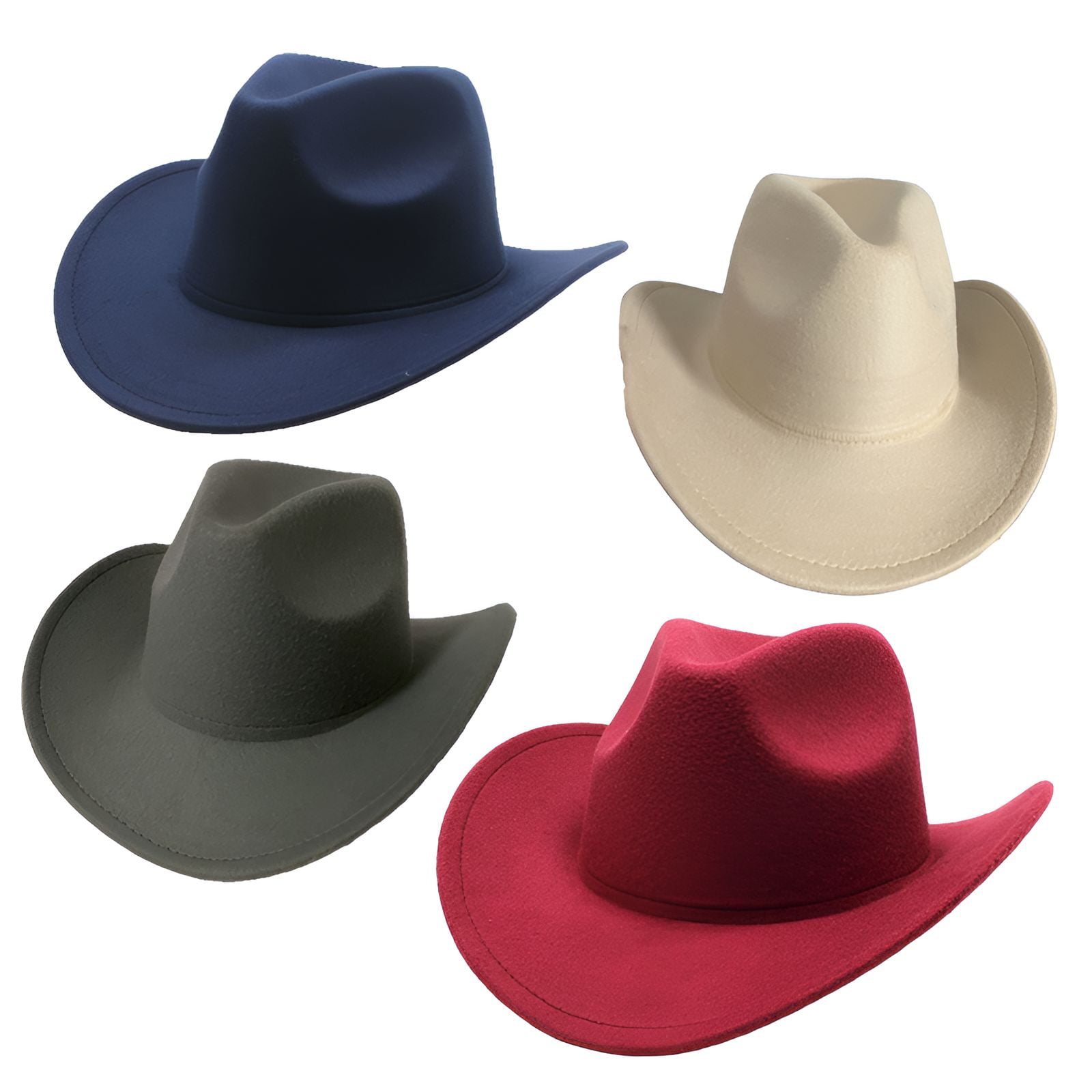 TELOLY 4Pcs Cowgirl Hat,Retro Trend Hats for Men,Ethnic Style Cowboy ...