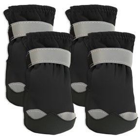 PawZ Rubber Dog Boots for Large Dogs 12pk x2, Large Black Dog Booties ...