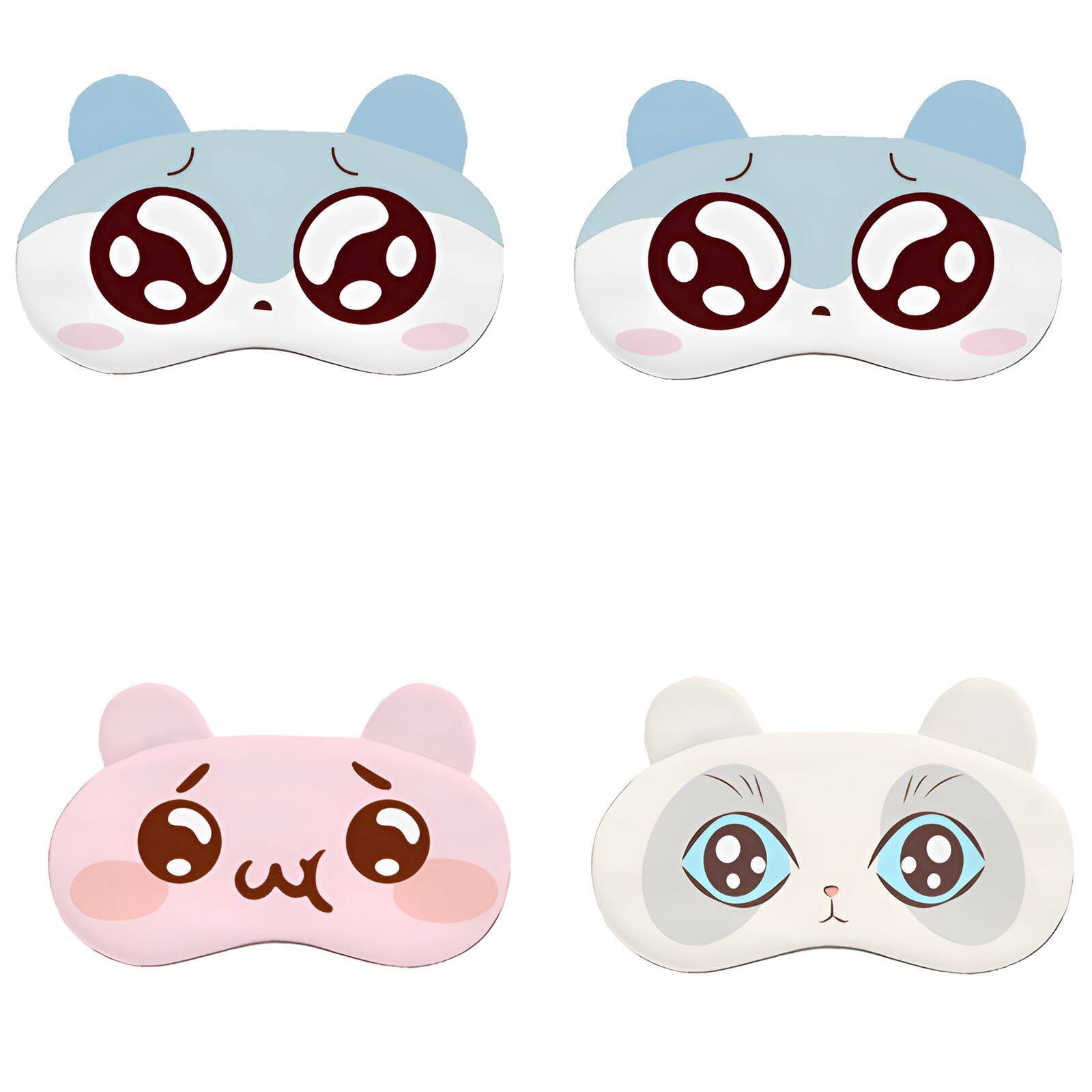TELOLY 4Pcs Eye Mask,Fun Cartoon Image Eye Mask,Adjustable Comfort ...