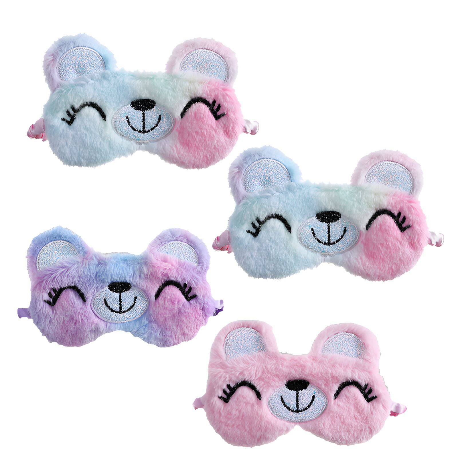 TELOLY 4Pcs Eye Masks,Featherlight Build Portable Kids Sleep Mask,Multi ...