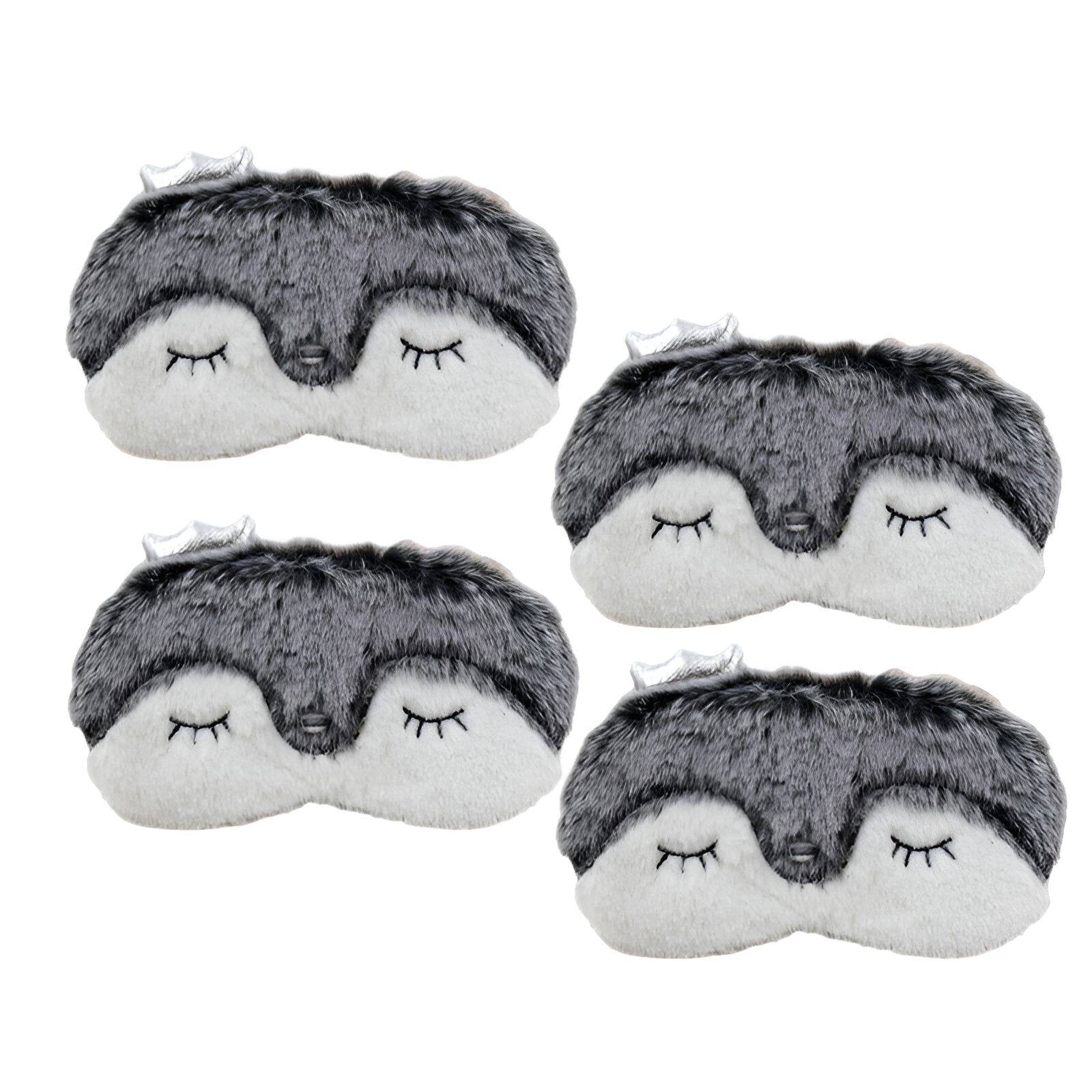 TELOLY 4Pcs Kids Sleep Mask,7.87*3.94"Sleep Masks for Women,Plush ...