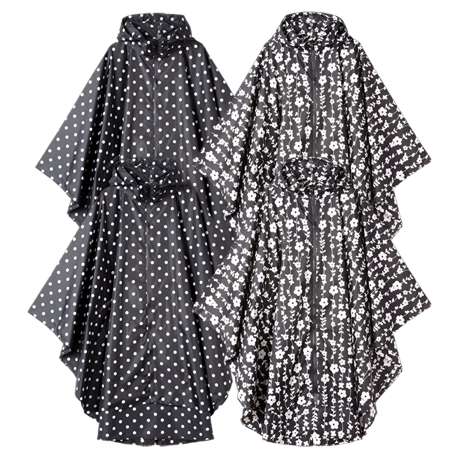 TELOLY 4Pcs Rain Coats for Women,Drawstring Closure Rain Ponchos ...