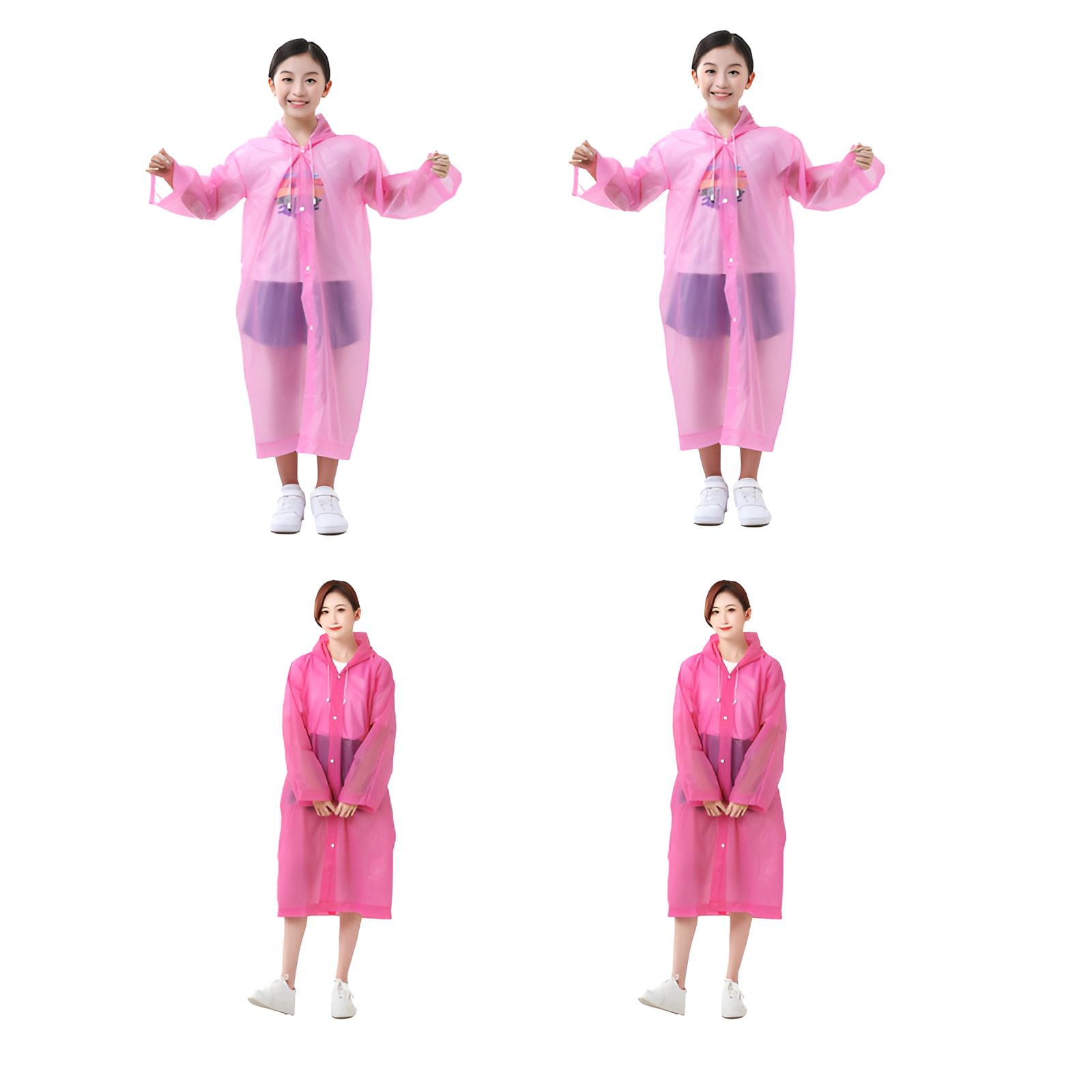TELOLY 4Pcs Rain Ponchos for Adults,Rafting-Compatible Footwear Rain ...