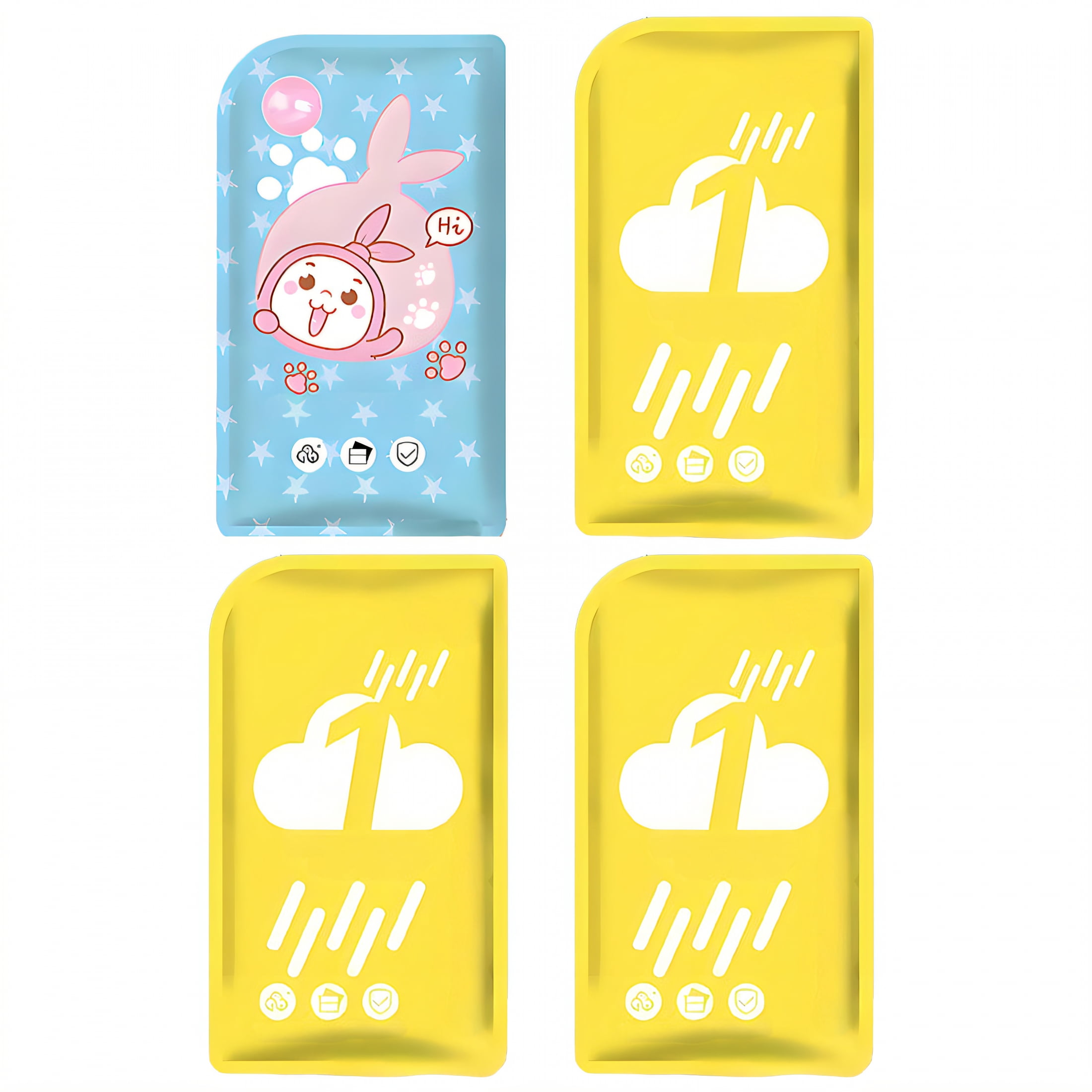 TELOLY 4Pcs Rain Ponchos for Adults,Smooth-Touch Texture Rain Poncho ...