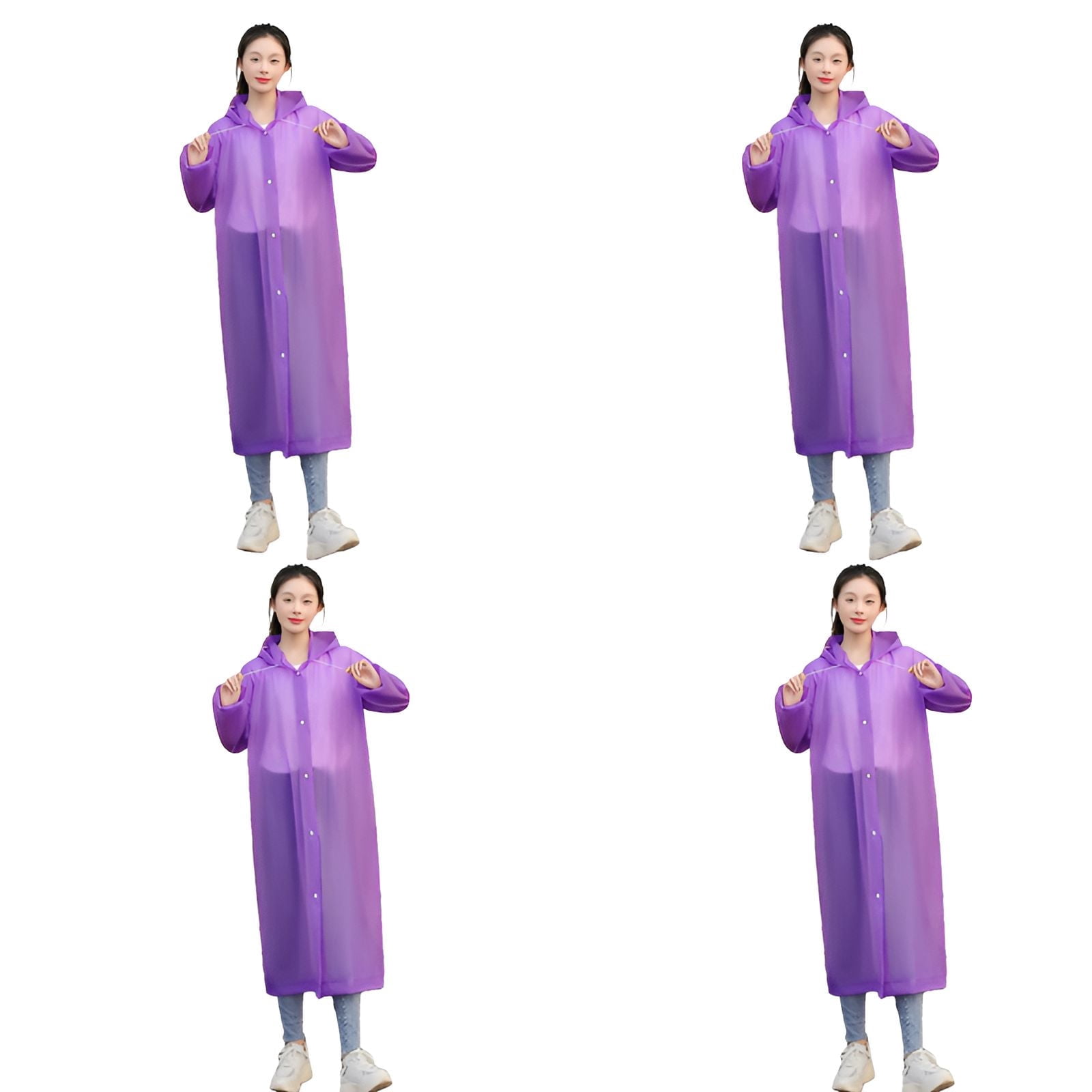 TELOLY 4Pcs Rain Ponchos for Adults,Useful for Farm Work Rain Poncho ...