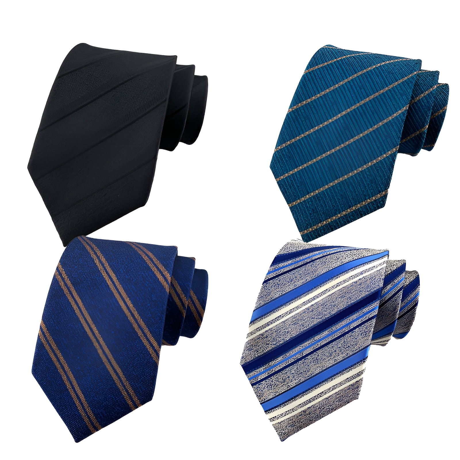 TELOLY 4Pcs Ties for Men,Delicate Craft Mens Ties,Multiple Colors Mens ...