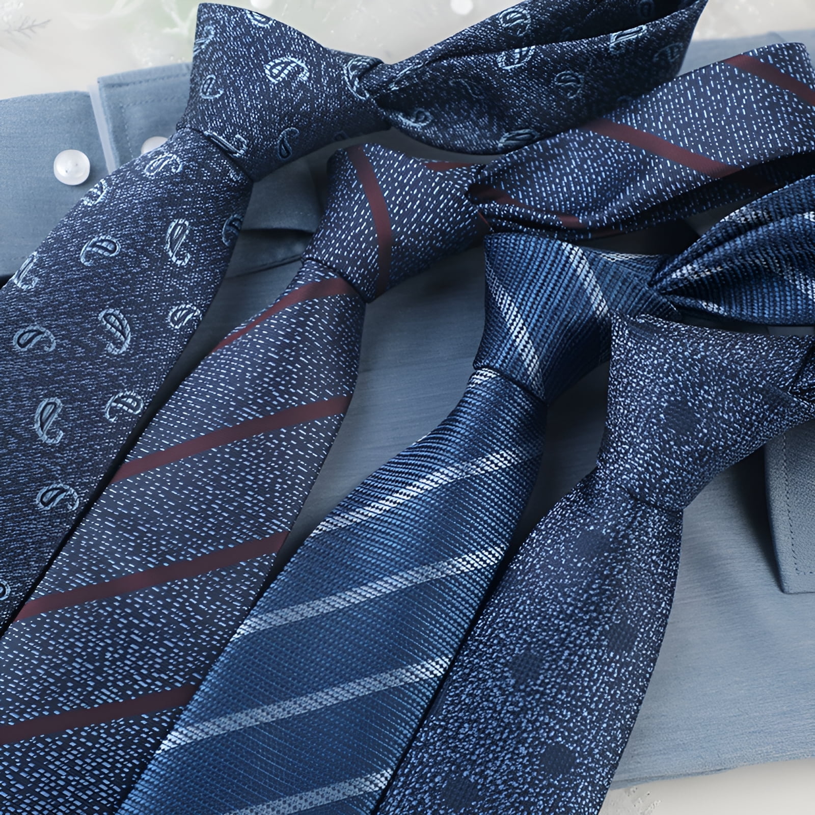 TELOLY 4Pcs Ties for Men,Strong Fashion Sense Mens Ties,Simple and ...