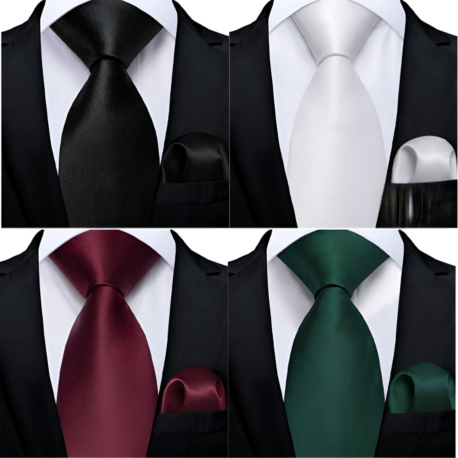 TELOLY 4Pcs Ties for Men,Ultimate Gloss Mens Ties,Luxurious Craft Mens ...
