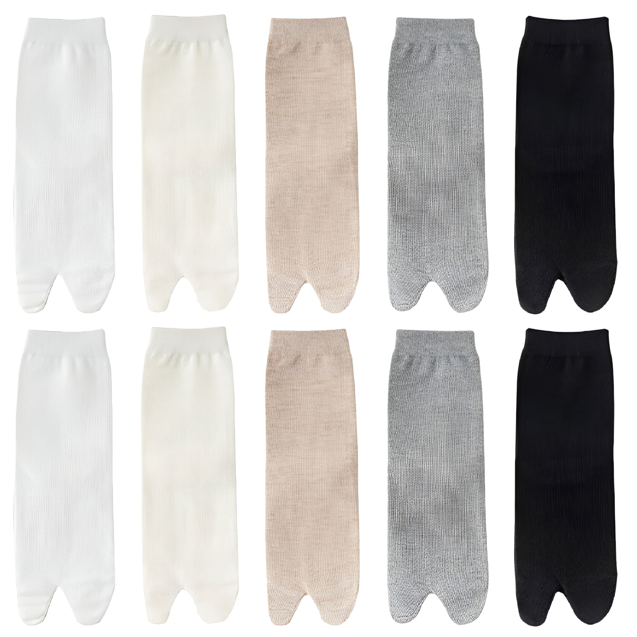 TELOLY 5 Pairs Split Toe Socks Comfortable Cotton Socks Flip Flop Sock ...