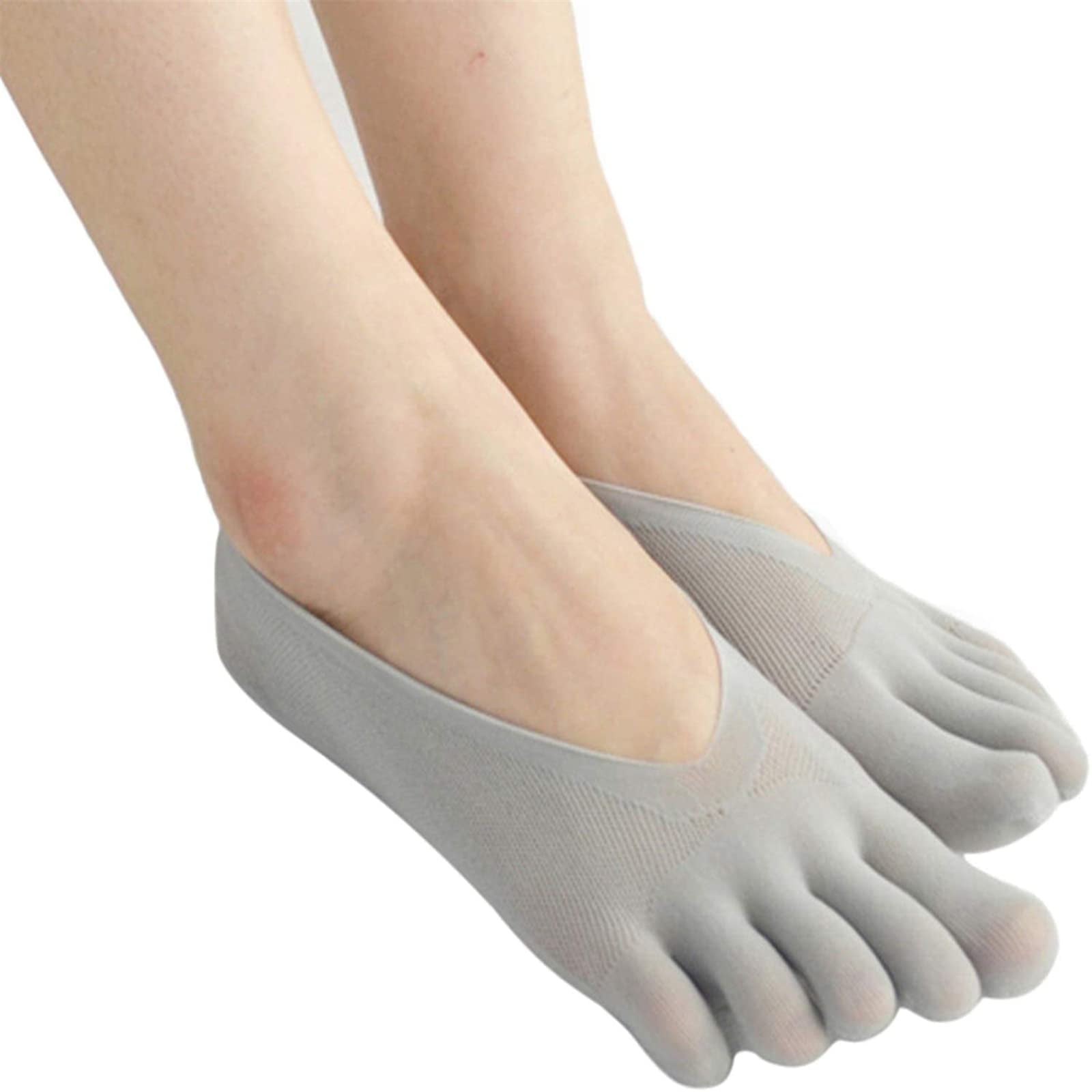 5 Pairs Women Toe Socks No Show Full Five Finger Socks Low-cut Liner ...