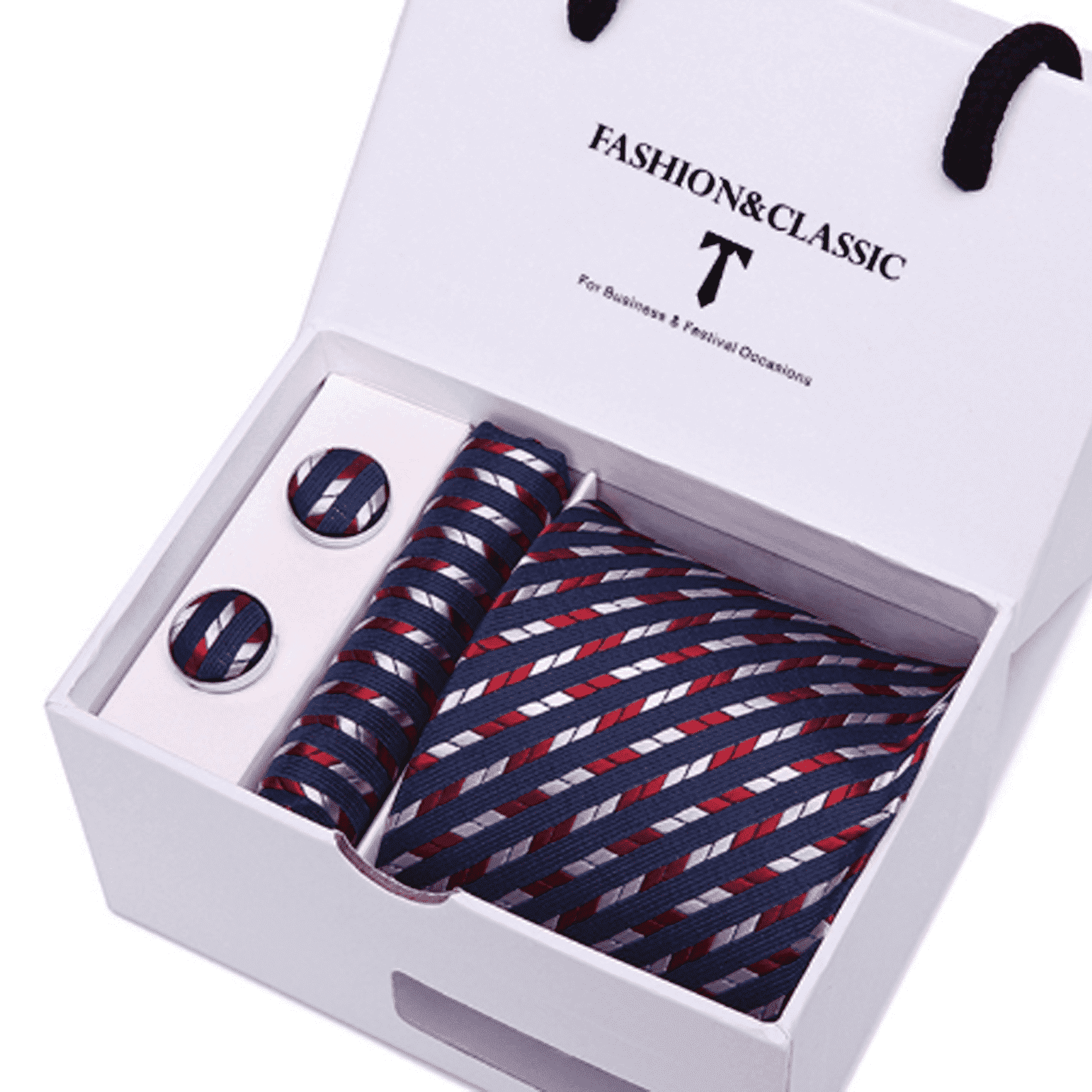 TELOLY 5 Pcs Men's Tie Complete 5-Piece Set for Every Formal Occasion ...
