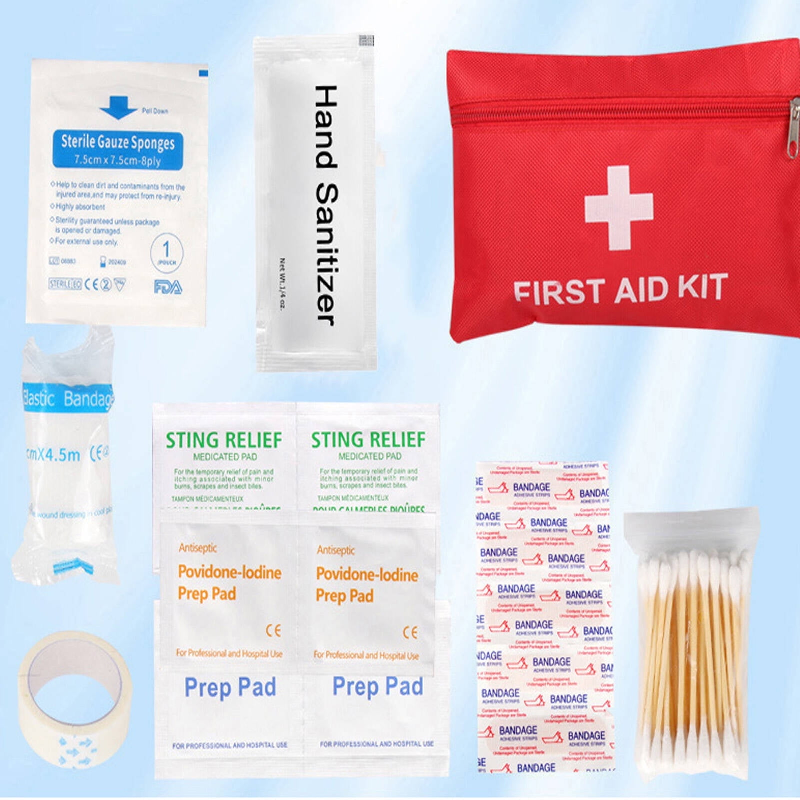 TELOLY 50Pcs First Aid Kit Travel-Ready First Aid Kit for Home ...
