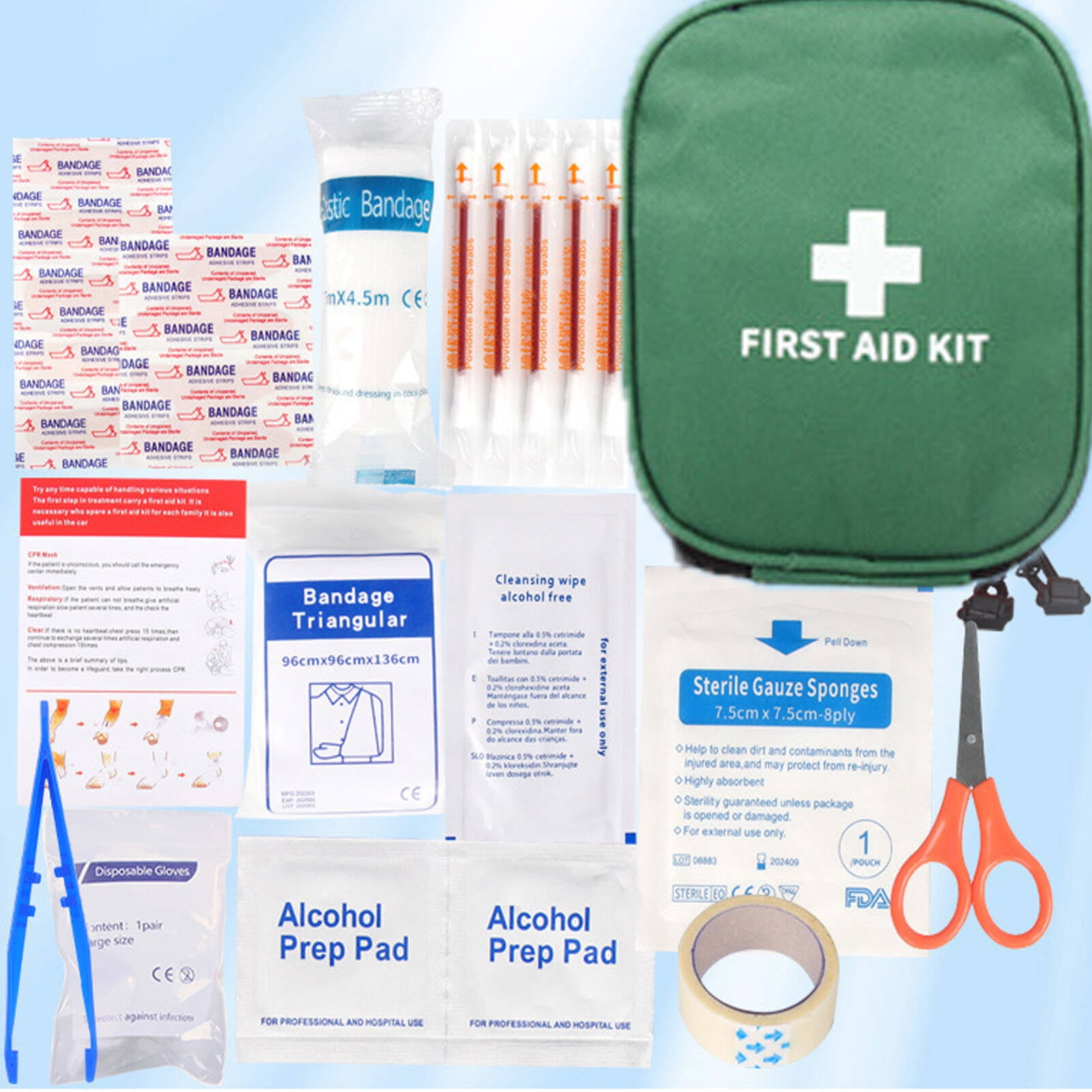 TELOLY 51Pcs First Aid Kit Complete First Aid Kit for Home,Versatile ...