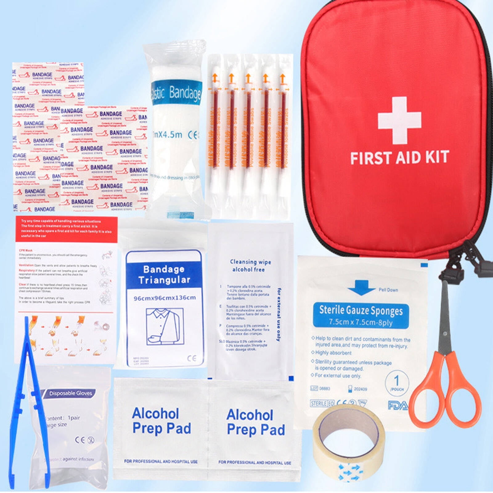 TELOLY 51Pcs First Aid Kit Essential First Aid Kit for Home,Compact ...