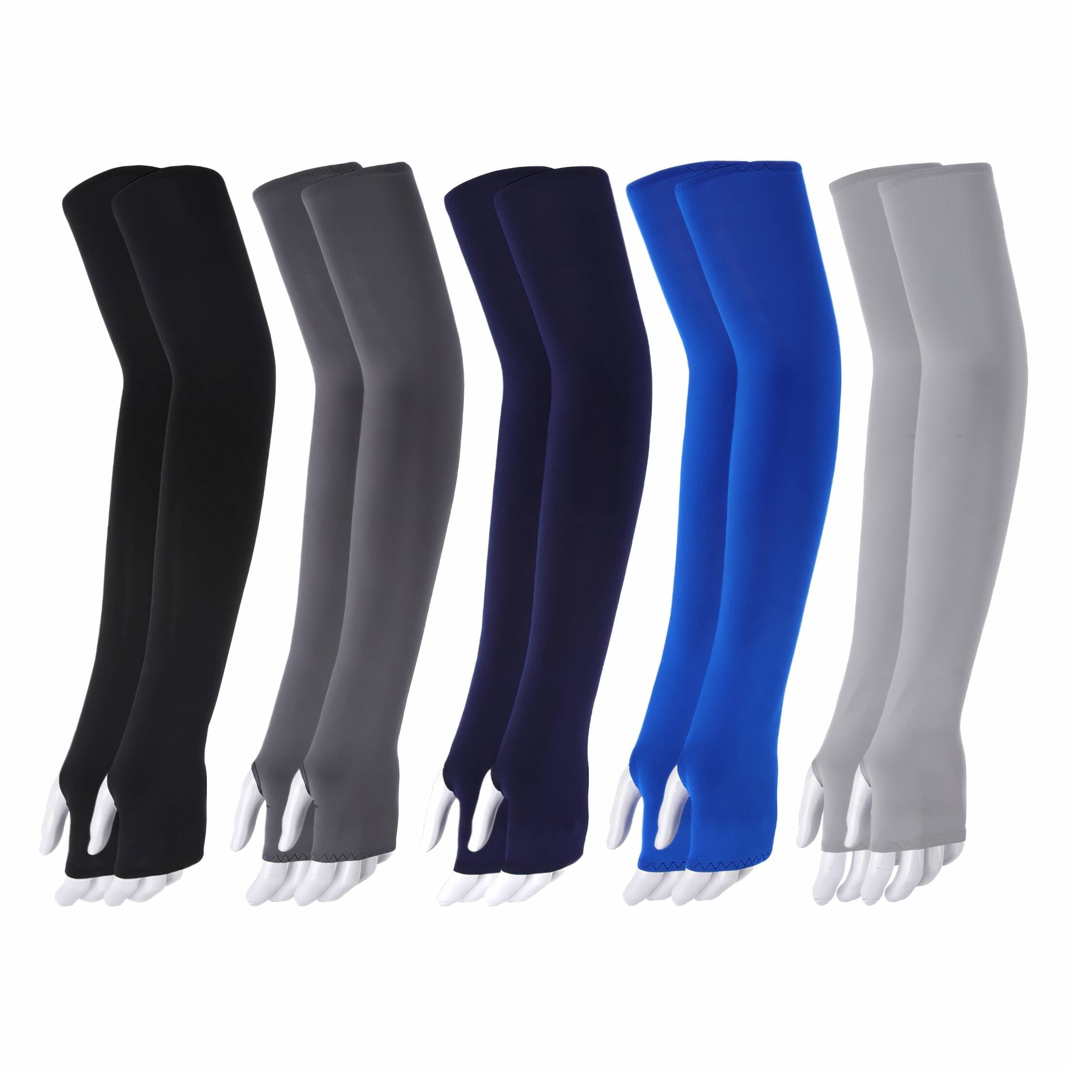 TELOLY 5Pairs Arm Sleeves,Breathable Mesh UPF50+ Polyester Arm Sleeves ...