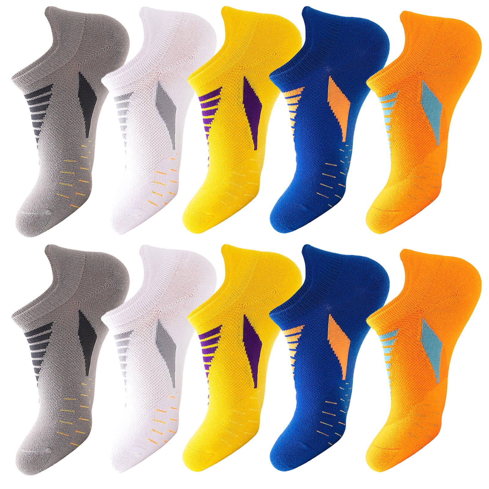 TELOLY 5Pairs Mens Socks,Contoured Men Feet Mens Socks Size 9-11 ...
