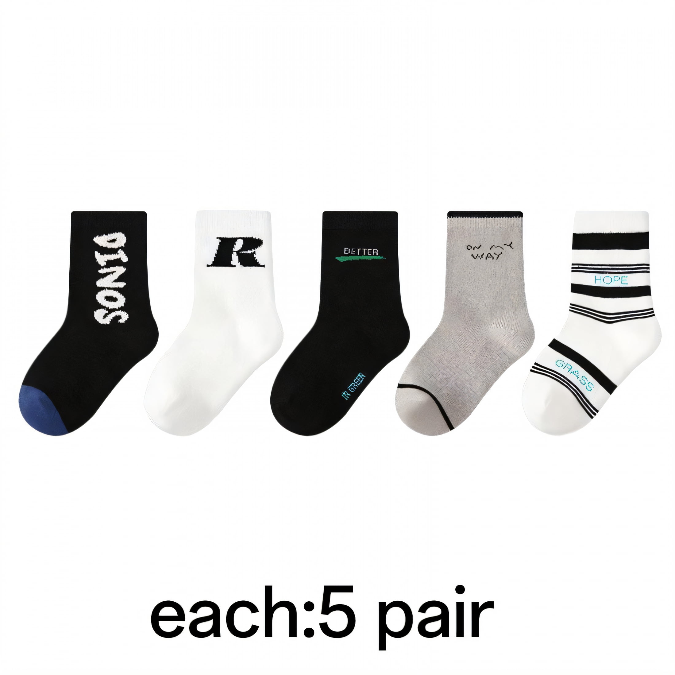 TELOLY 5Pairs Toddler Socks,Color Block Design Adds Style Toddler Boy ...
