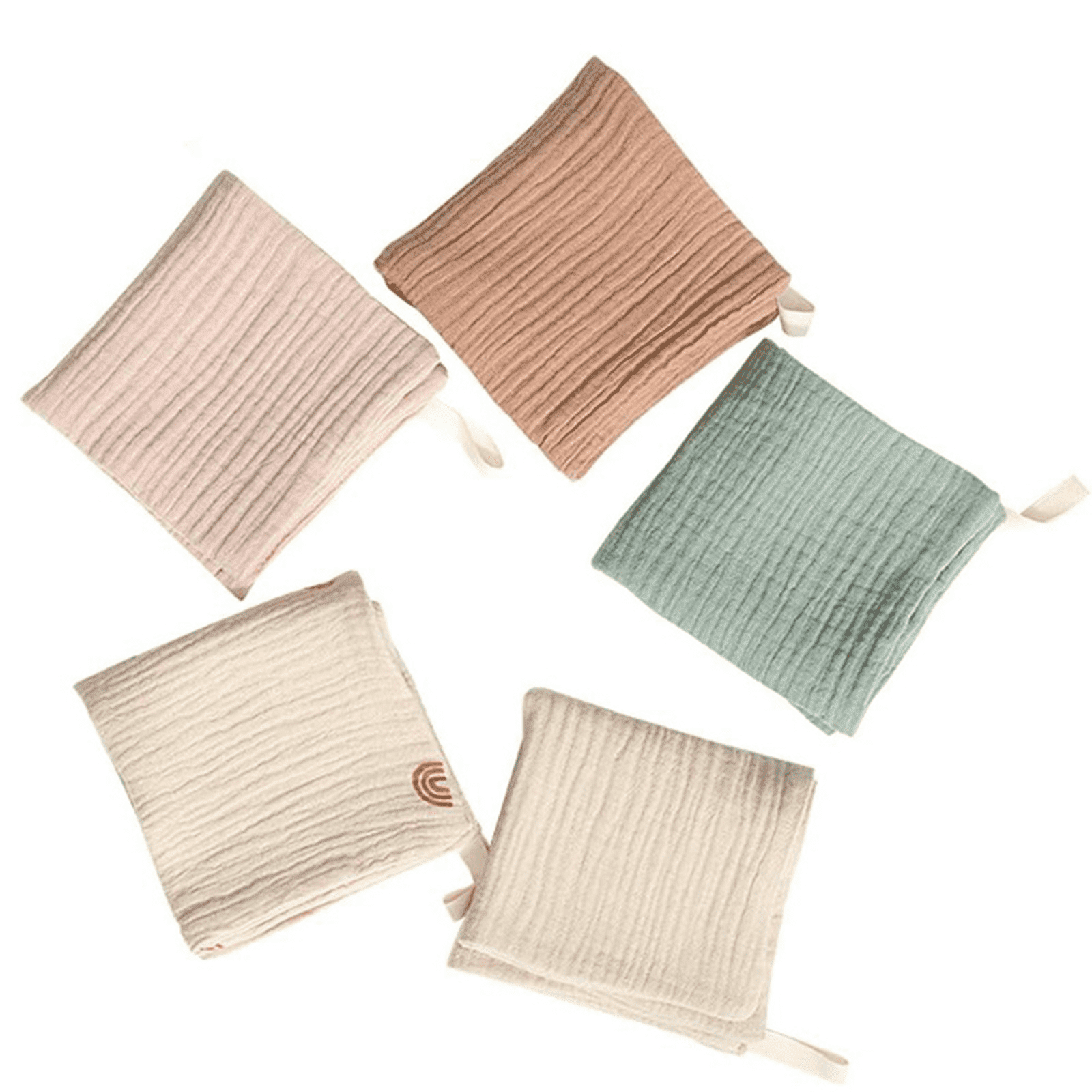 TELOLY 5Pcs Baby Burp Cloths,Durable and Washable Burp Cloths,High ...