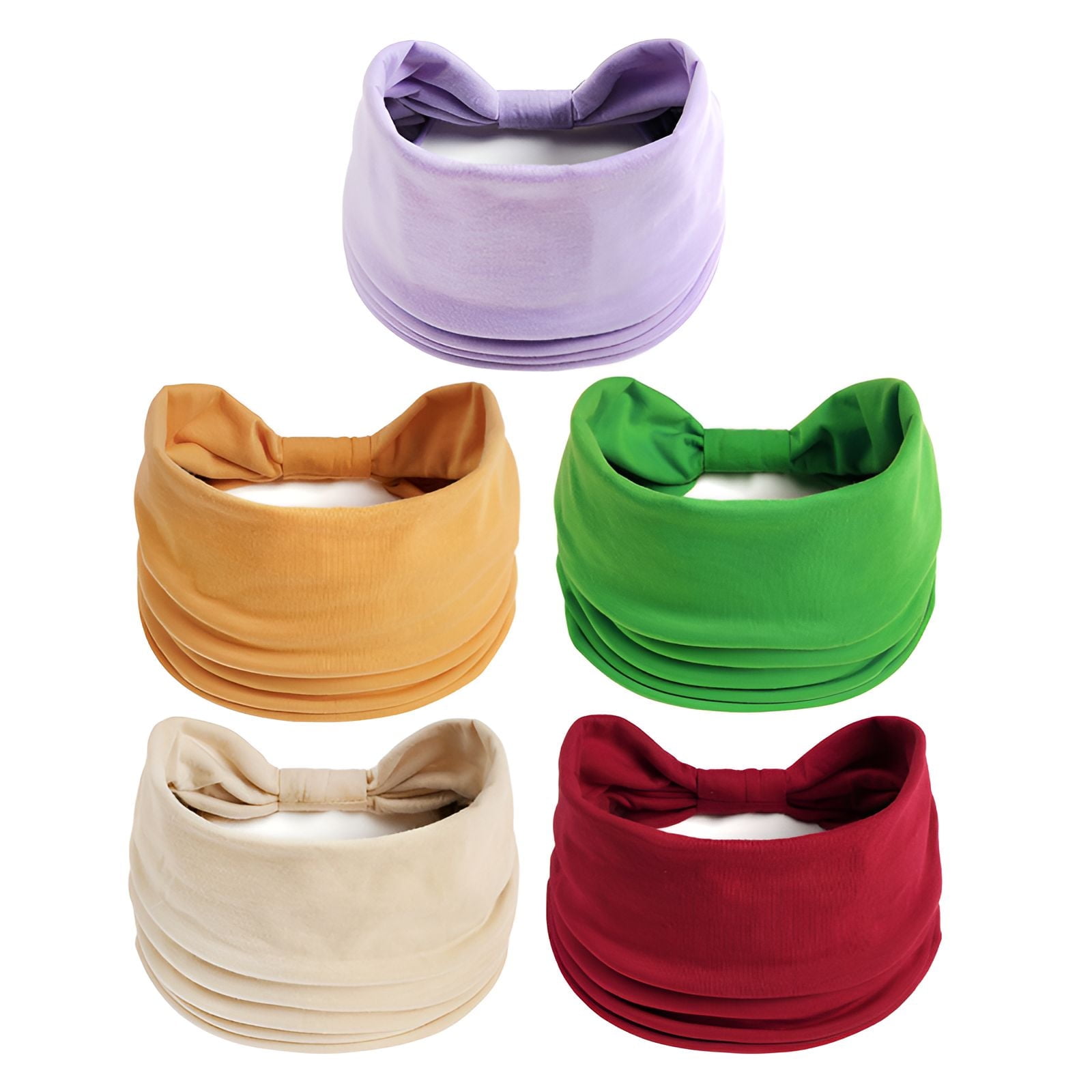 TELOLY 5Pcs Headbands for Women,Polyester Wide Headband,Cute Headbands ...