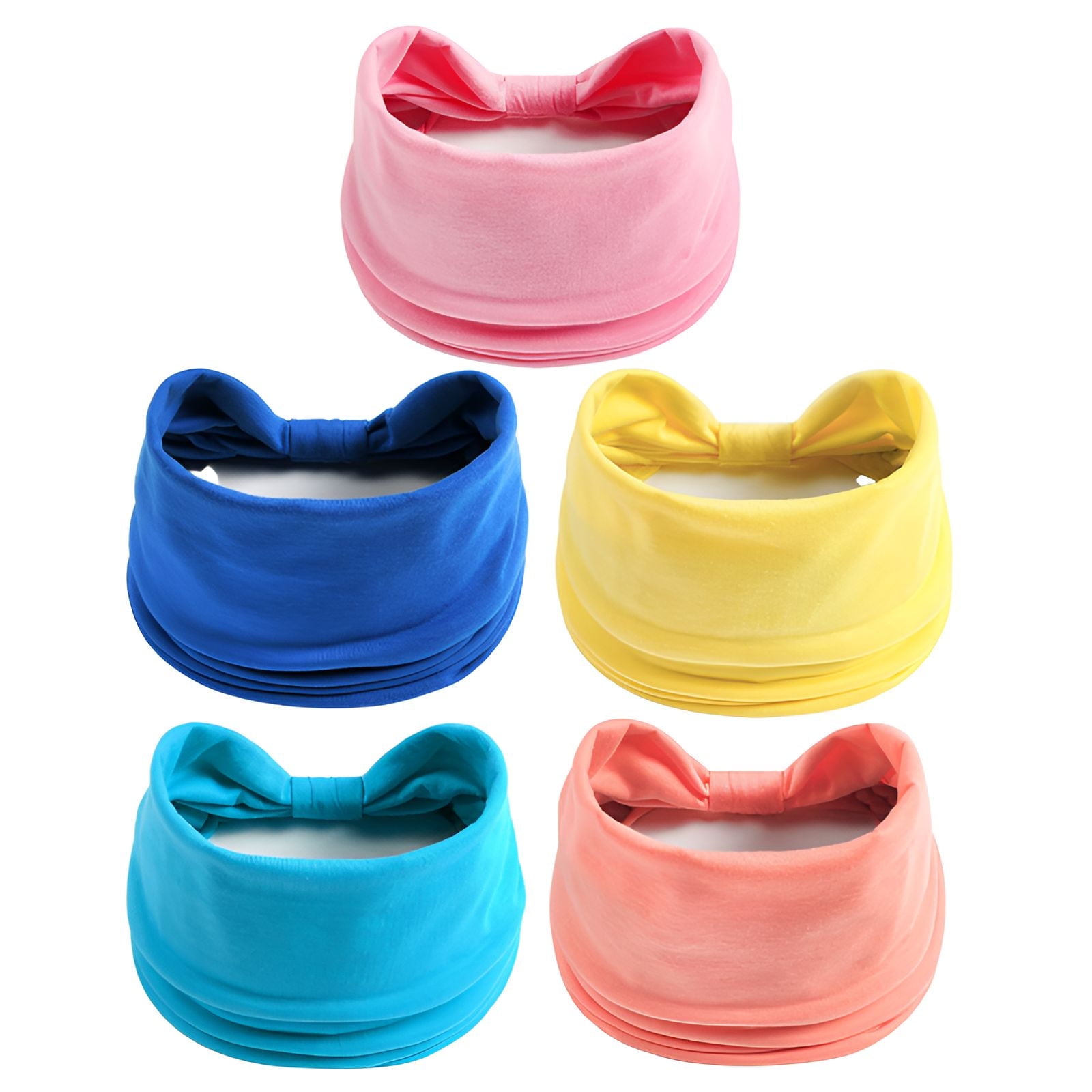 TELOLY 5Pcs Headbands for Women,Polyester Wide Headband,Cute Headbands ...