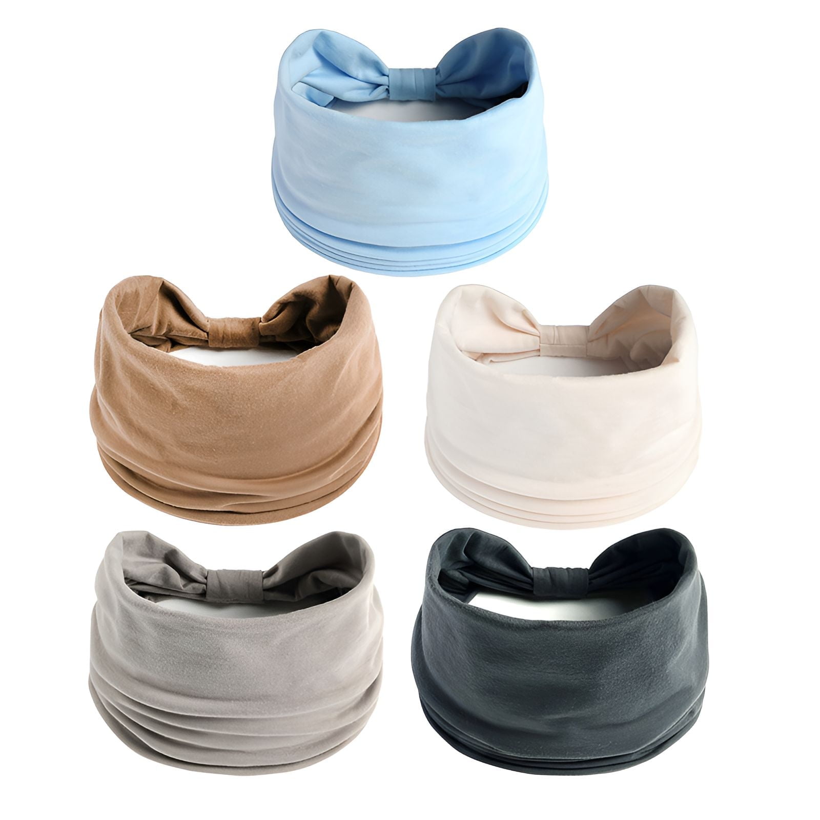 TELOLY 5Pcs Headbands for Women,Polyester Sweat Bands,Cute Headbands ...