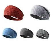 18 Pcs Sweatbands Headband Wristband Set Colorful Striped Terry Cloth ...