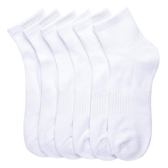 TELOLY 6 Pairs Men'S Athletic Half Cushioned Quarter Socks with Arch ...