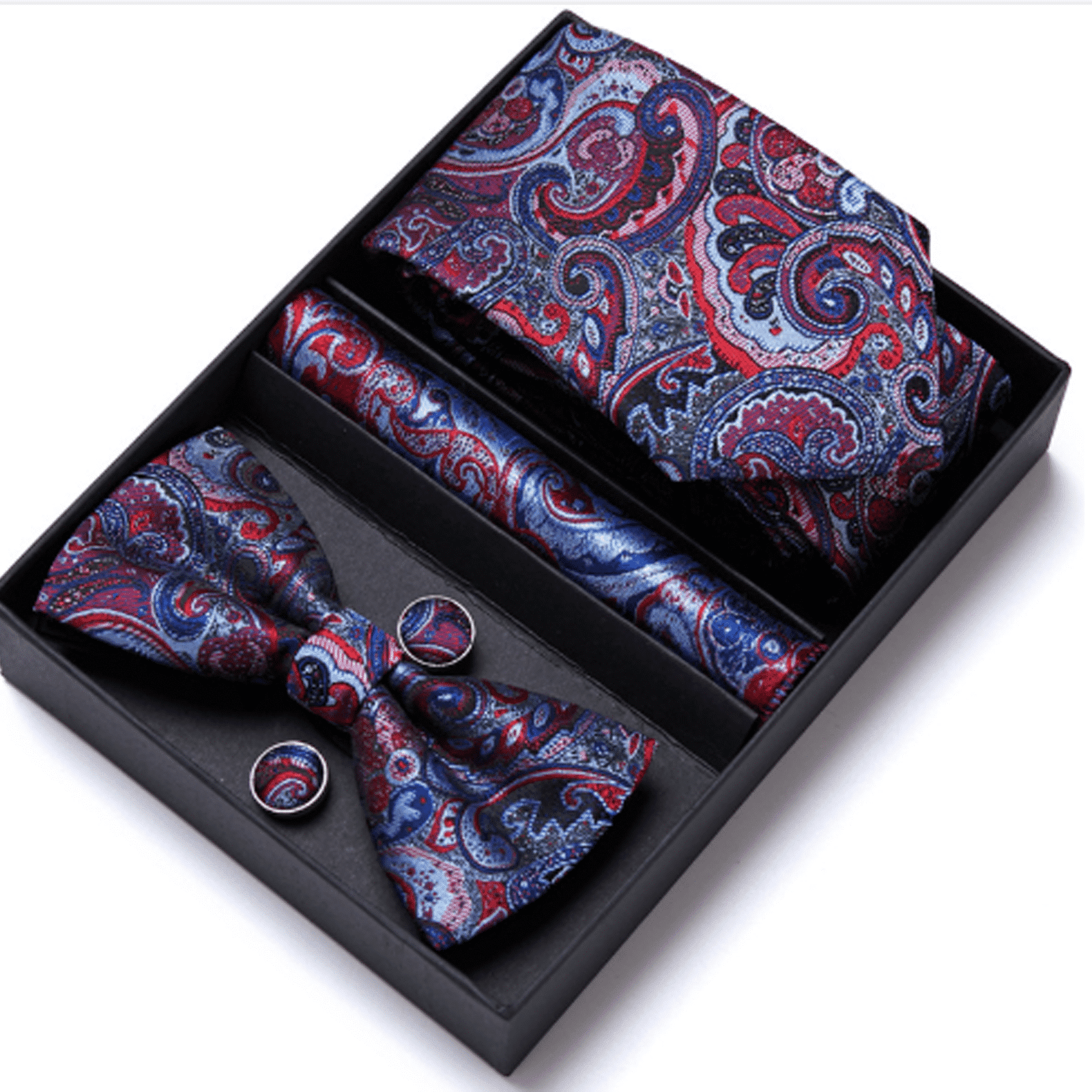 TELOLY 6 Pcs Men's Tie and Bow Tie Set Everything You Need for a ...