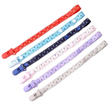 TELOLY 2 Pcs Pacifier Clip Double-Sided Pattern Pacifier Holder ...