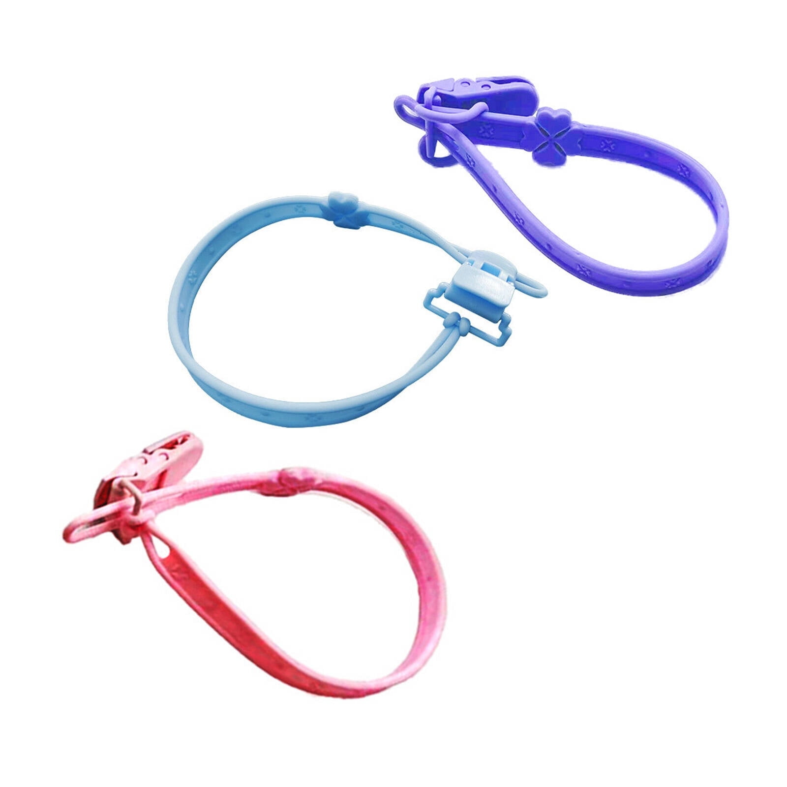TELOLY 6 Pcs Pacifier Clip Moderate Length Pacifiers Flexible Band ...