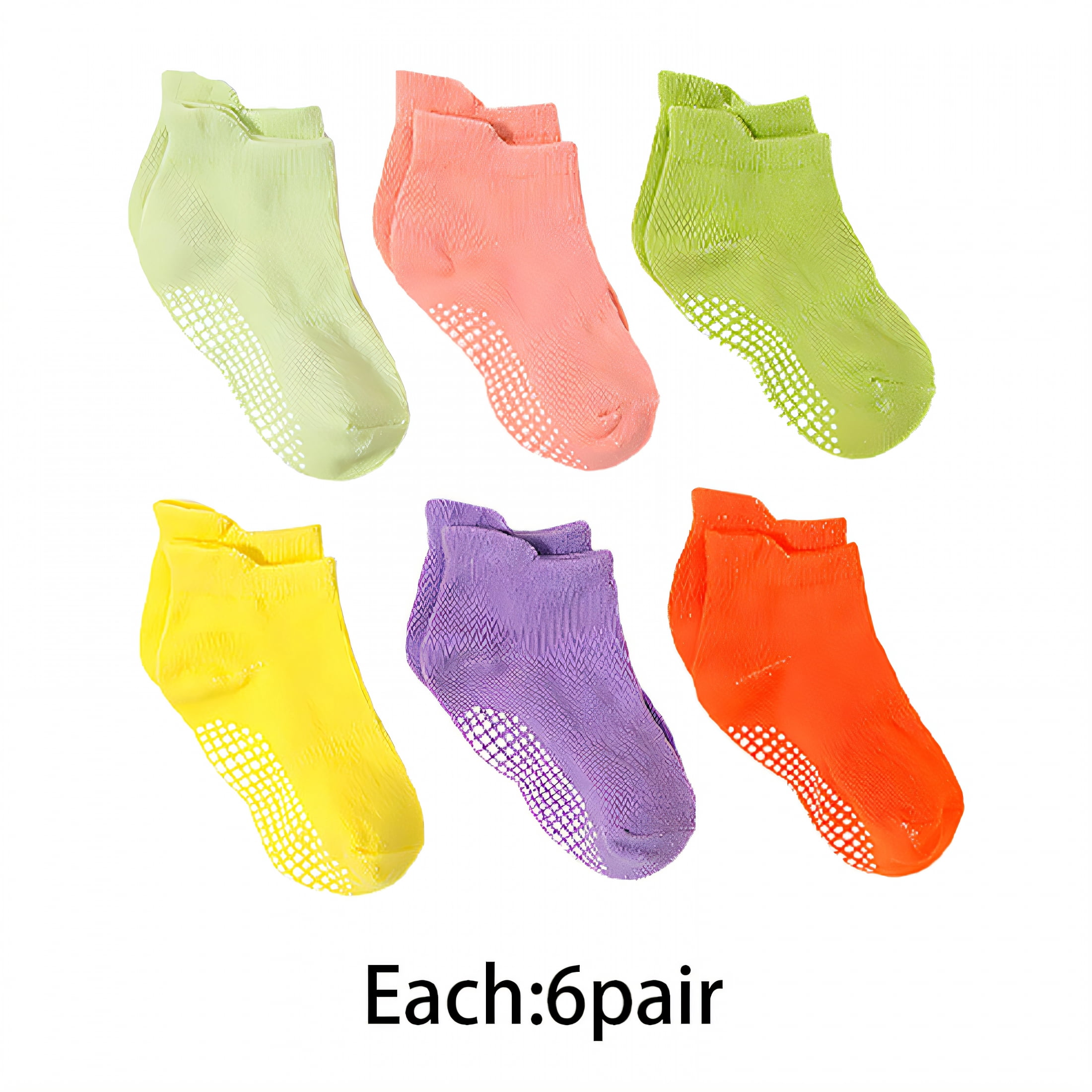TELOLY 6Pack Toddler Socks,Elastic Return for Foot Support Toddler ...