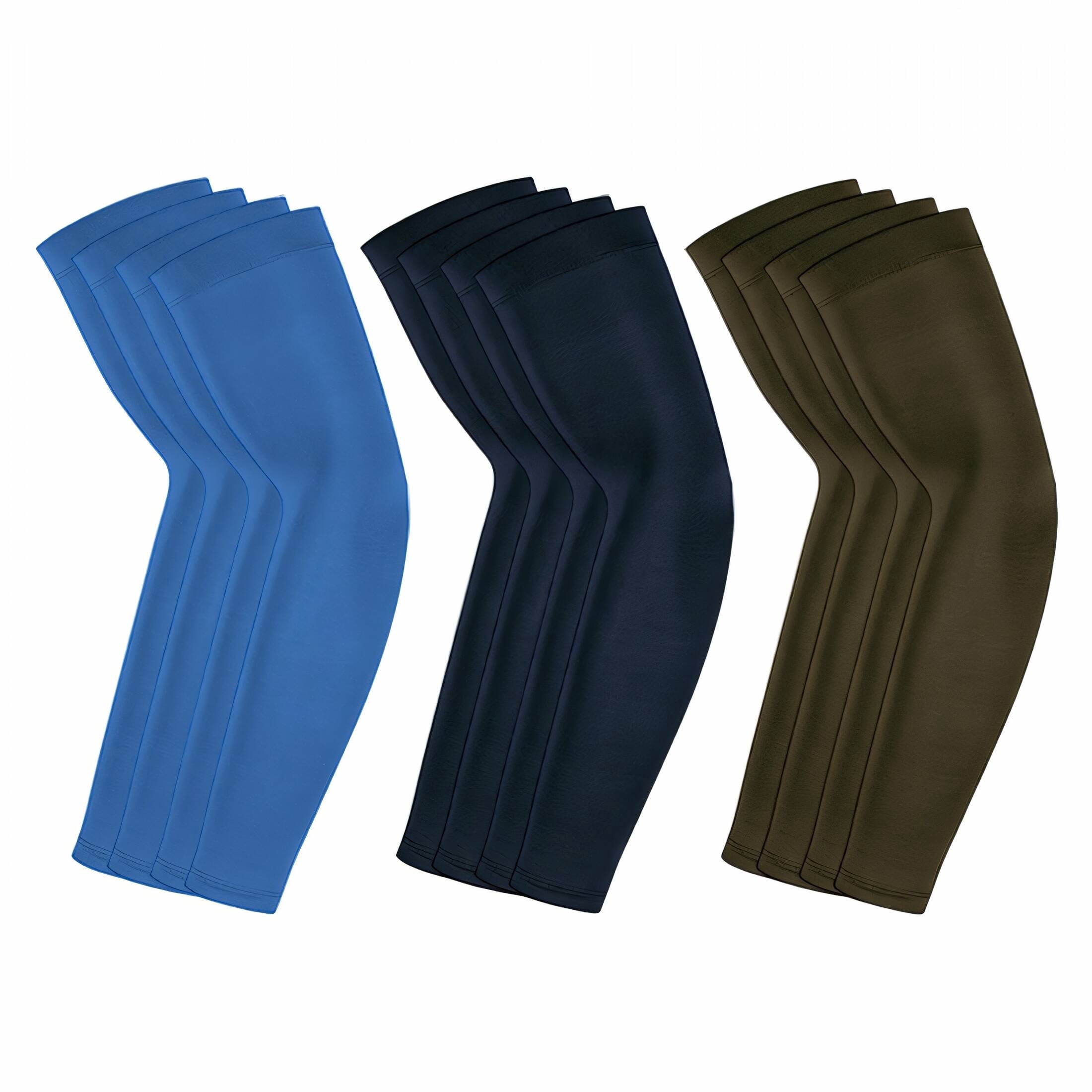 TELOLY 6Pairs Arm Sleeves,Panel Stitching UPF50+ Polyester Arm Sleeves ...