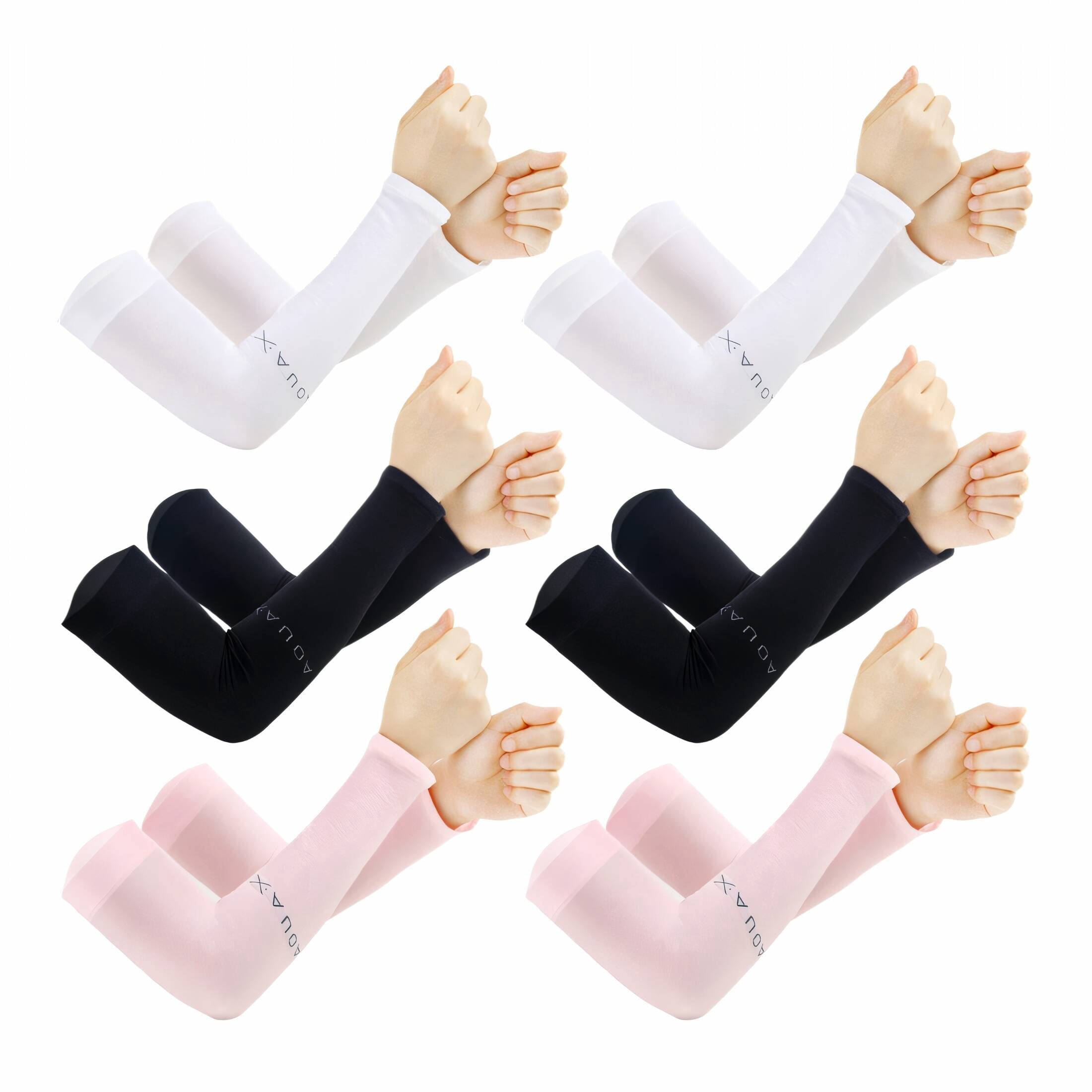 TELOLY 6Pairs Arm Sleeves,Thin Fabric UPF50+ Nylon Mangas Para Brazos ...